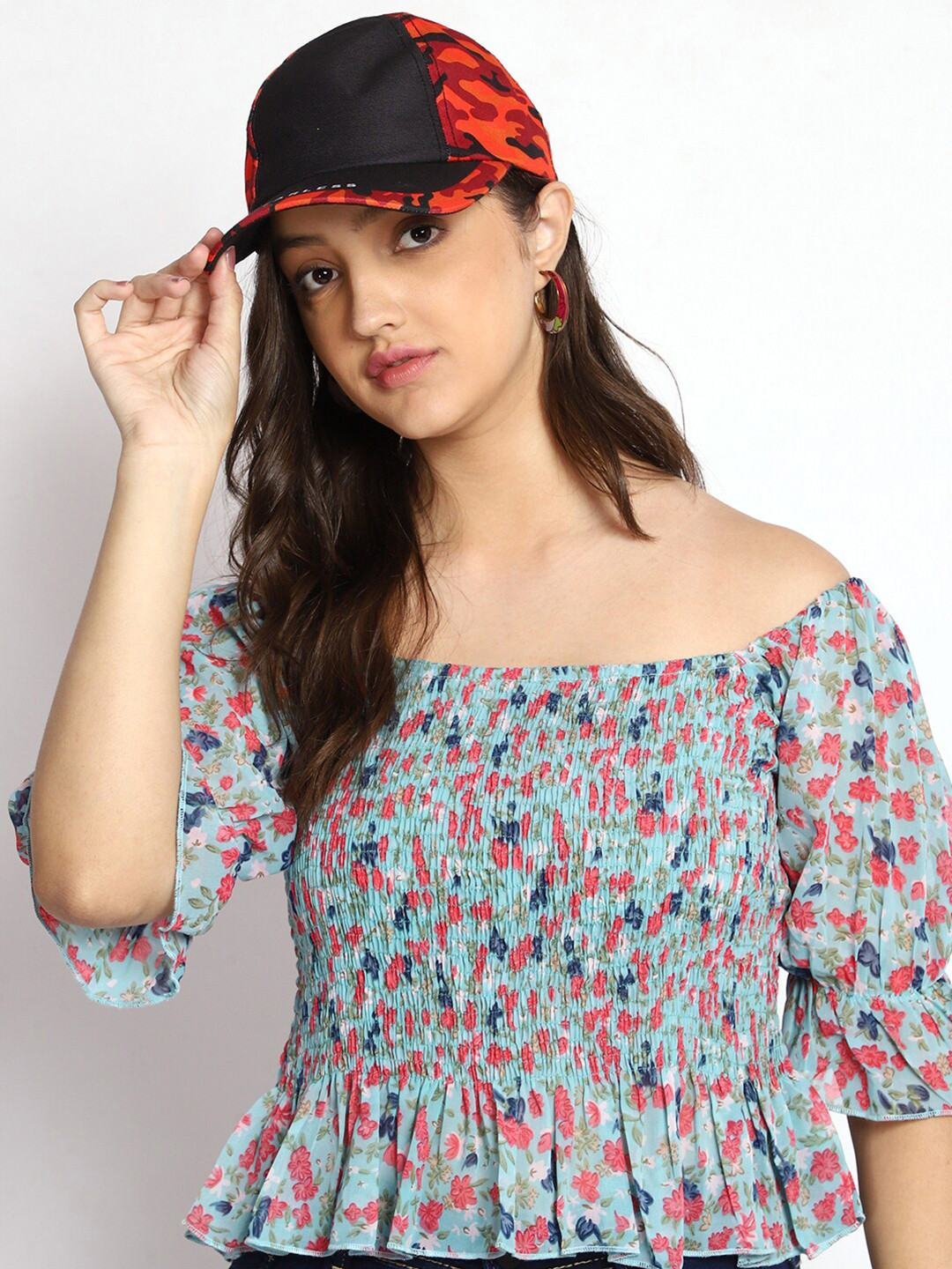Buy WEAVERS VILLA Women Camouflage Printed Cotton Baseball Cap - Caps ...