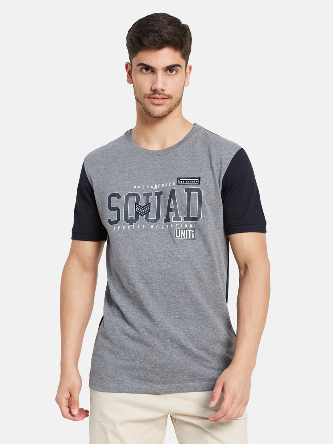 Buy Octave Typography Printed Pure Cotton T Shirt - Tshirts for Men ...