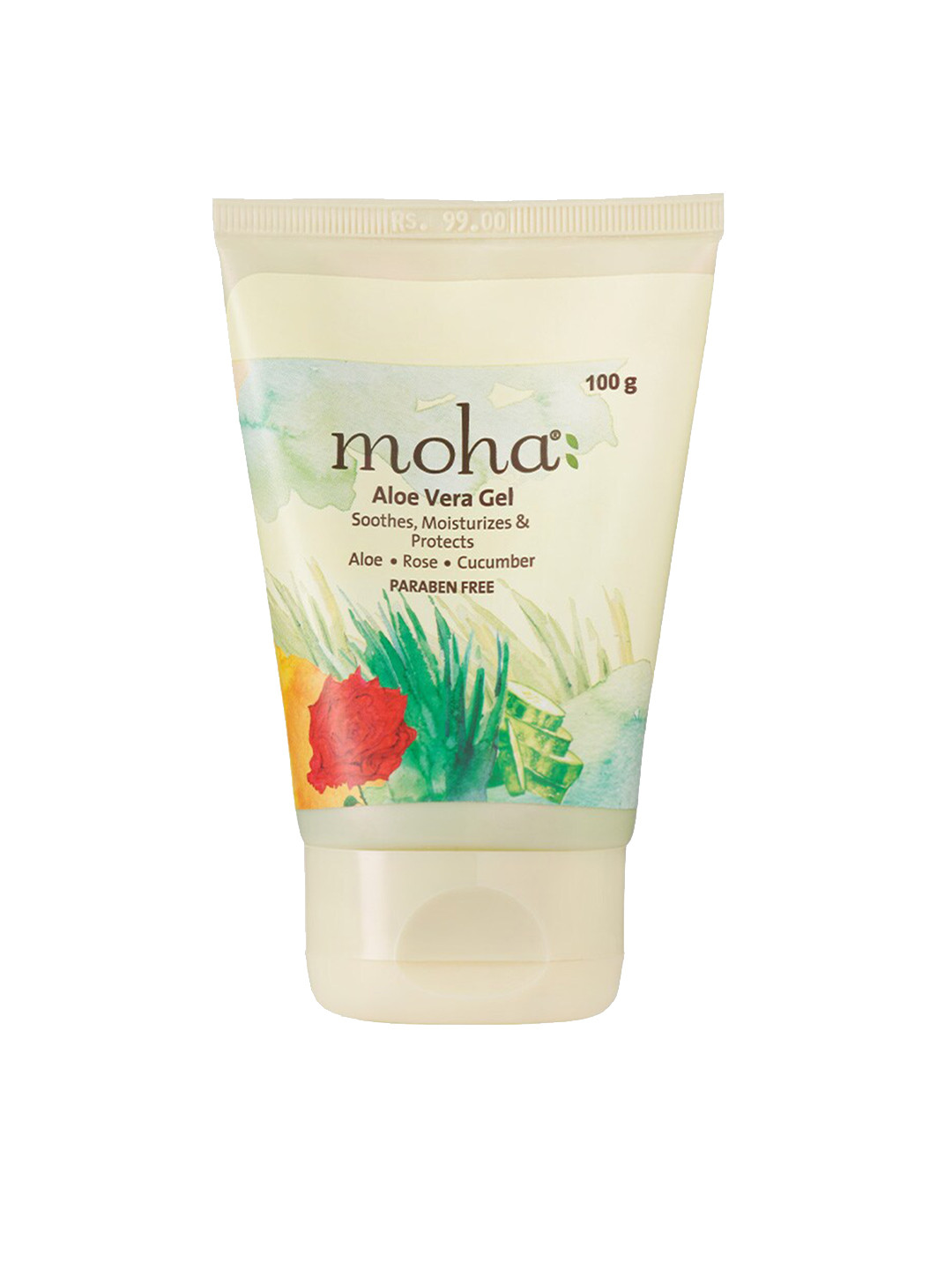Buy Moha Rose&Cucumber Aloe Vera Gel To Prevent Pigmentation&Fine Lines For Glowing Skin 100g ...