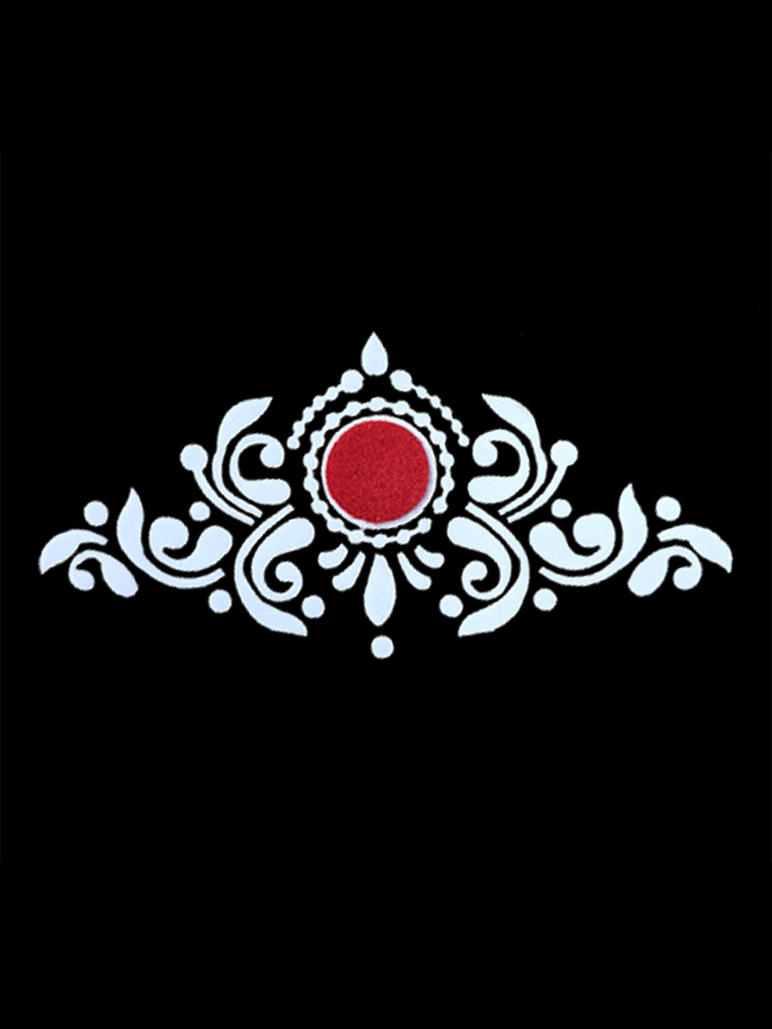 Buy Comet Busters Traditional Bridal Bengali Wedding Bindi White ...