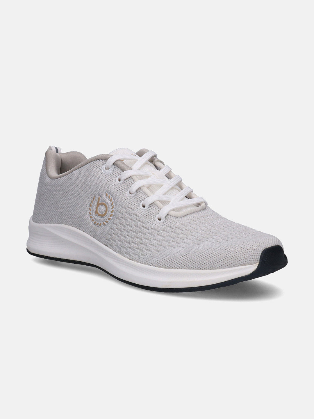 Buy Bugatti Takka White & Grey Knitted Sports - Casual Shoes for Men ...