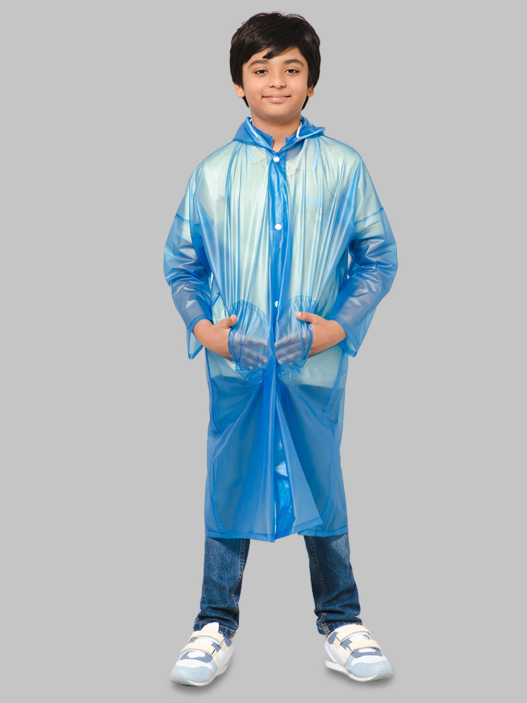 Buy THE CLOWNFISH Kids Long Sleeves Waterproof PVC Rain Jacket - Rain ...