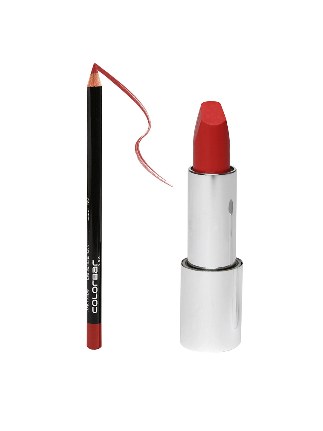 Buy Colorbar Classic Rust Lipstick 008 & Clear Red Definer Lip Liner ...
