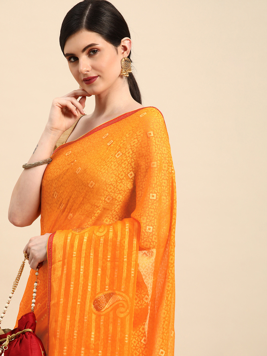 Buy Indian Women Brasso Designer Saree - Sarees for Women 23027080 | Myntra