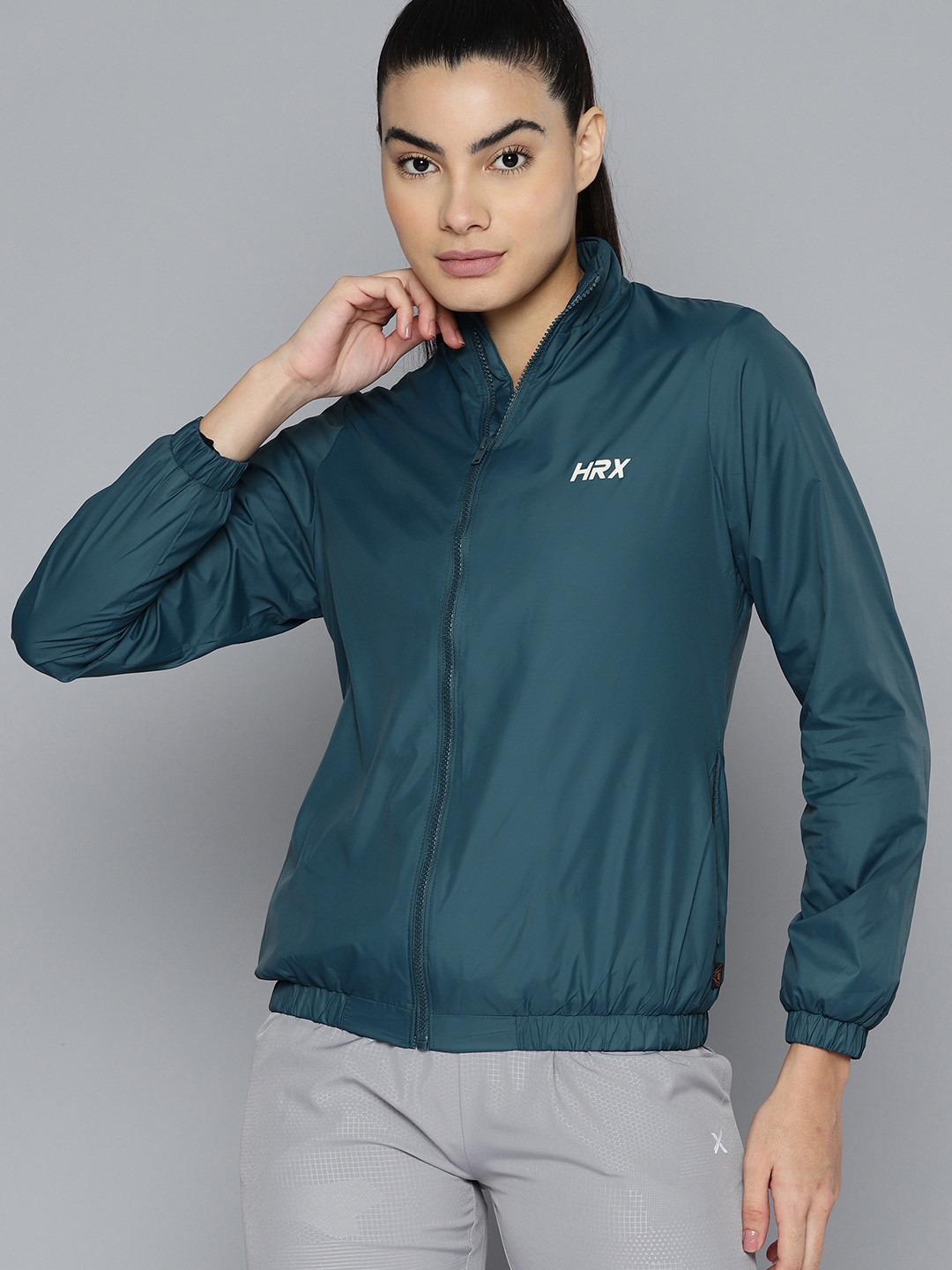 Buy HRX By Hrithik Roshan Printed Rapid Dry Outdoor Jacket - Jackets ...