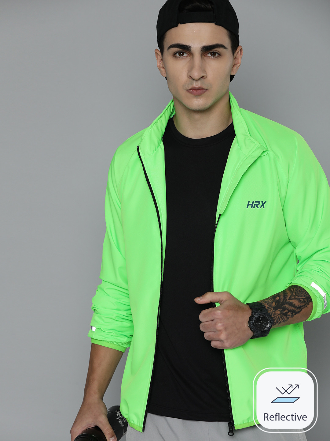 Buy HRX By Hrithik Roshan Men Solid Rapid Dry Running Jacket - Jackets ...