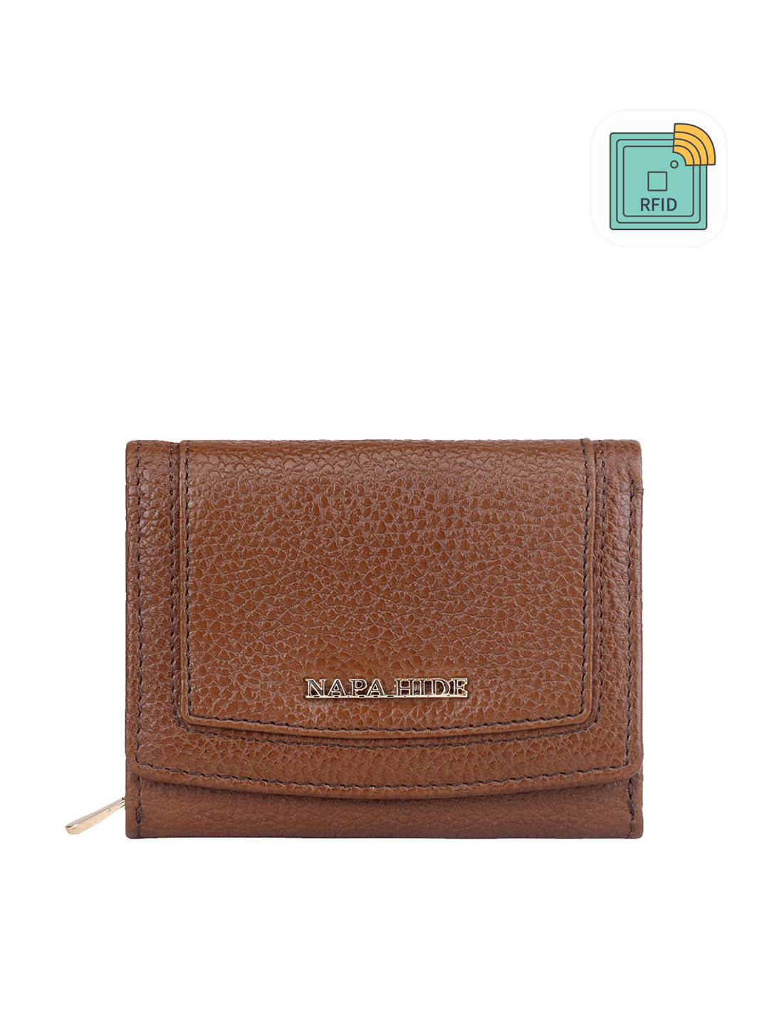 Buy NAPA HIDE Textured Leather Three Fold Wallet - Wallets for Women ...