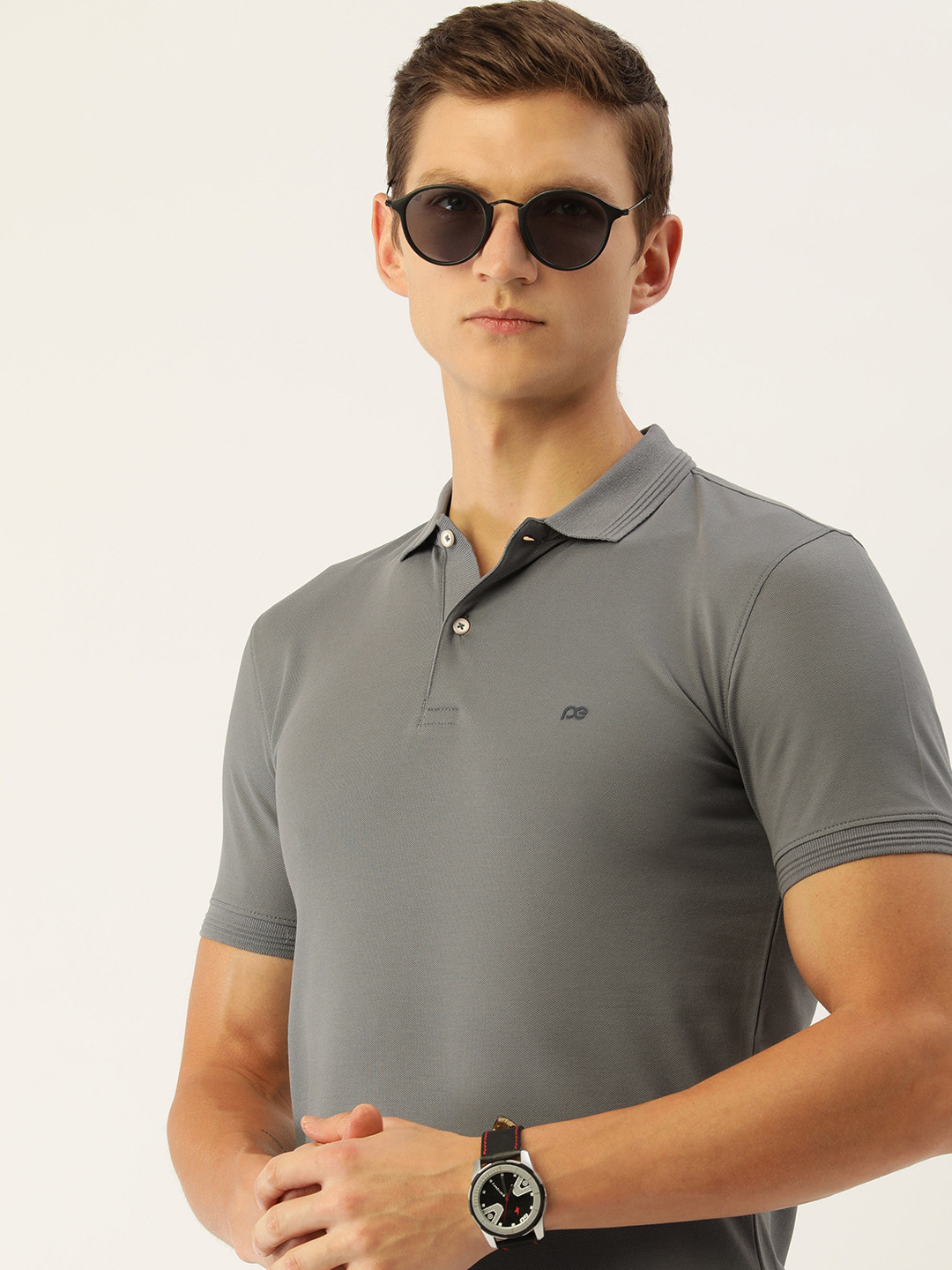 Buy Peter England Polo Collar Slim Fit T Shirt - Tshirts for Men ...