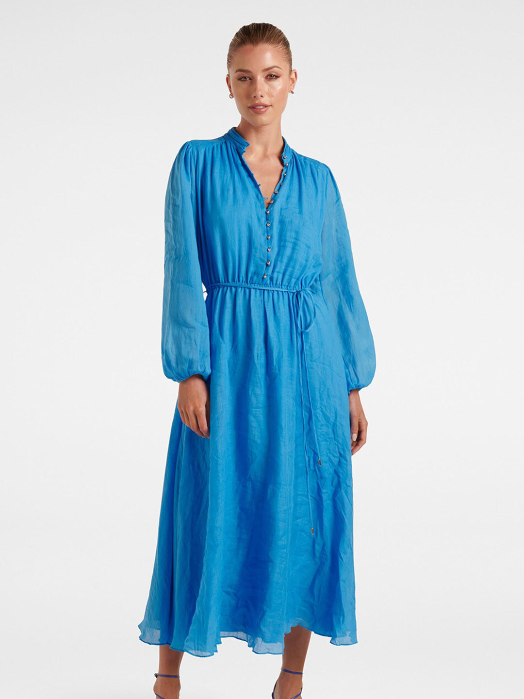 Buy Forever New Blue Fit & Flare Midi Dress - Dresses for Women ...