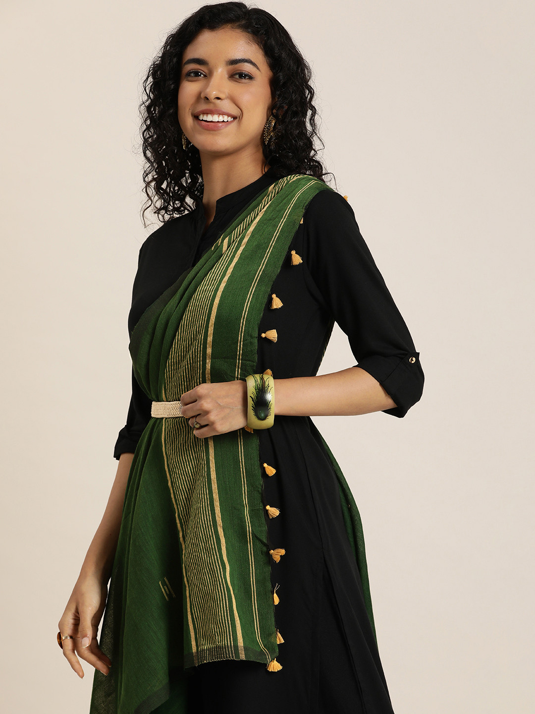 Buy Taavi Pure Cotton Buti Handloom Dupatta - Dupatta for Women ...