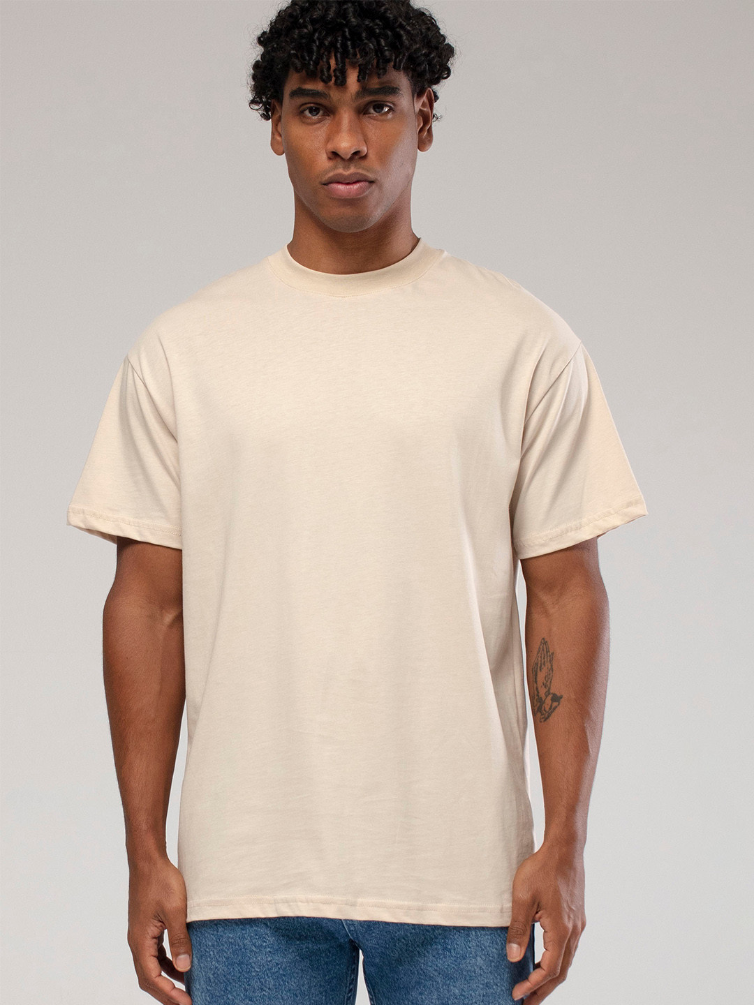 Buy Catch Drop Shoulder Sleeves Pure Cotton Relaxed T Shirt - Tshirts ...
