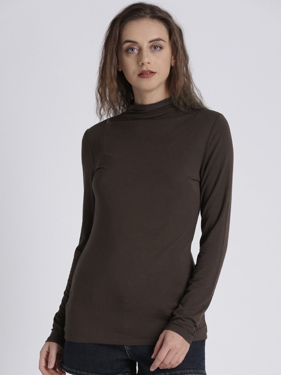 Buy Splash Women Coffee Brown Solid Top - Tops for Women 2304192 | Myntra