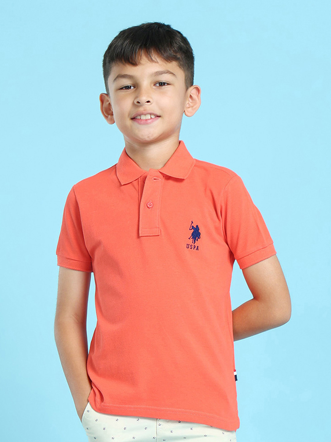 Buy U.S. Polo Assn. Kids Boys Polo Collar Pure Cotton T Shirt - Tshirts ...
