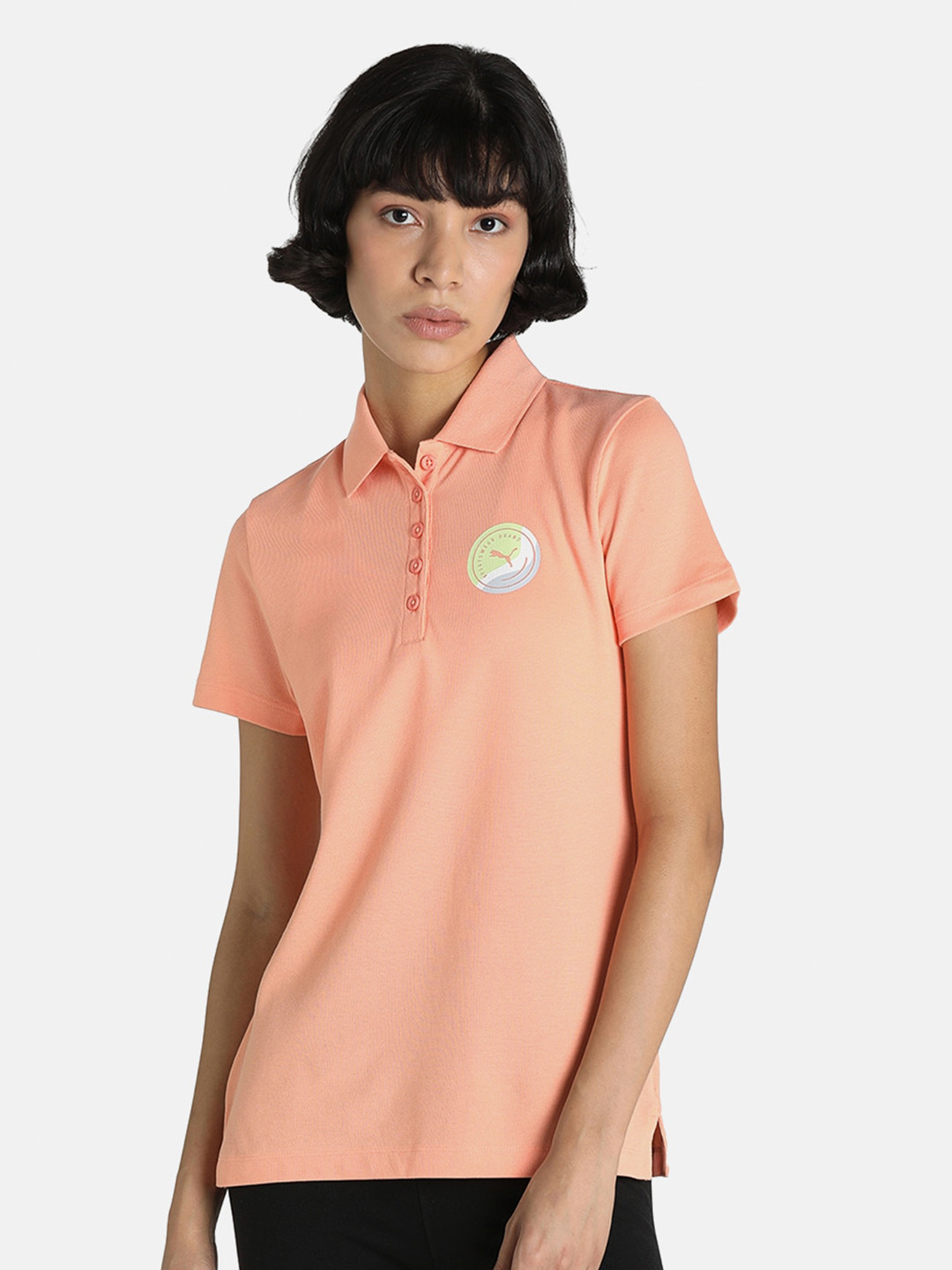 Buy Puma Women Graphic Printed Polo T Shirt - Tshirts for Women ...