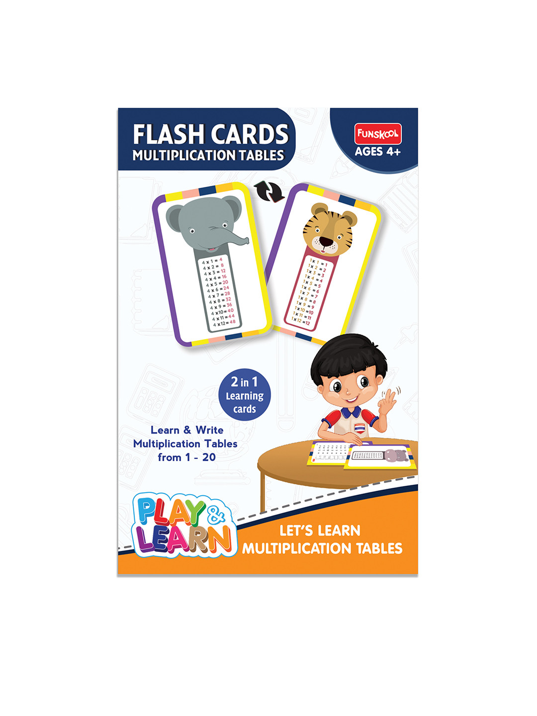 Buy Funskool Multiplication Table Flash Cards For Age 4+ Years ...