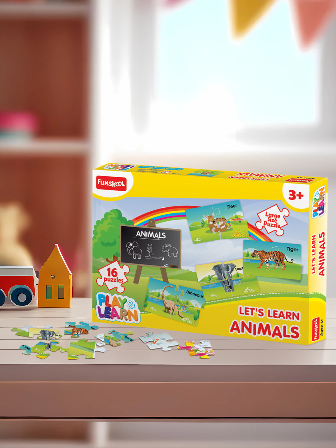 Buy Funskool Let's Learn Animals Puzzle - Activity Toys And Games for Unisex Kids 23050872 | Myntra