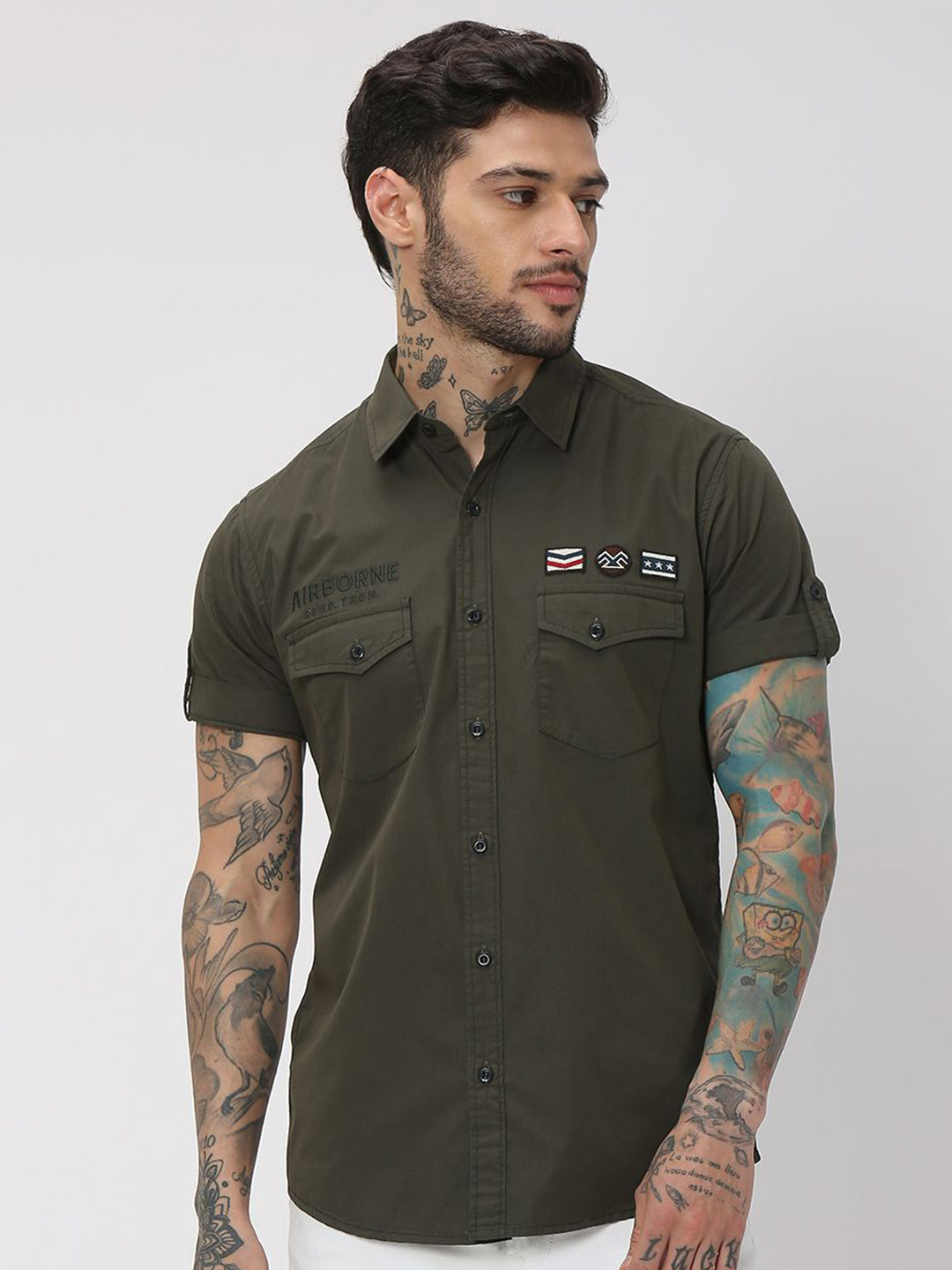 Buy Mufti Slim Fit Cotton Linen Casual Shirt - Shirts for Men 23051076 ...