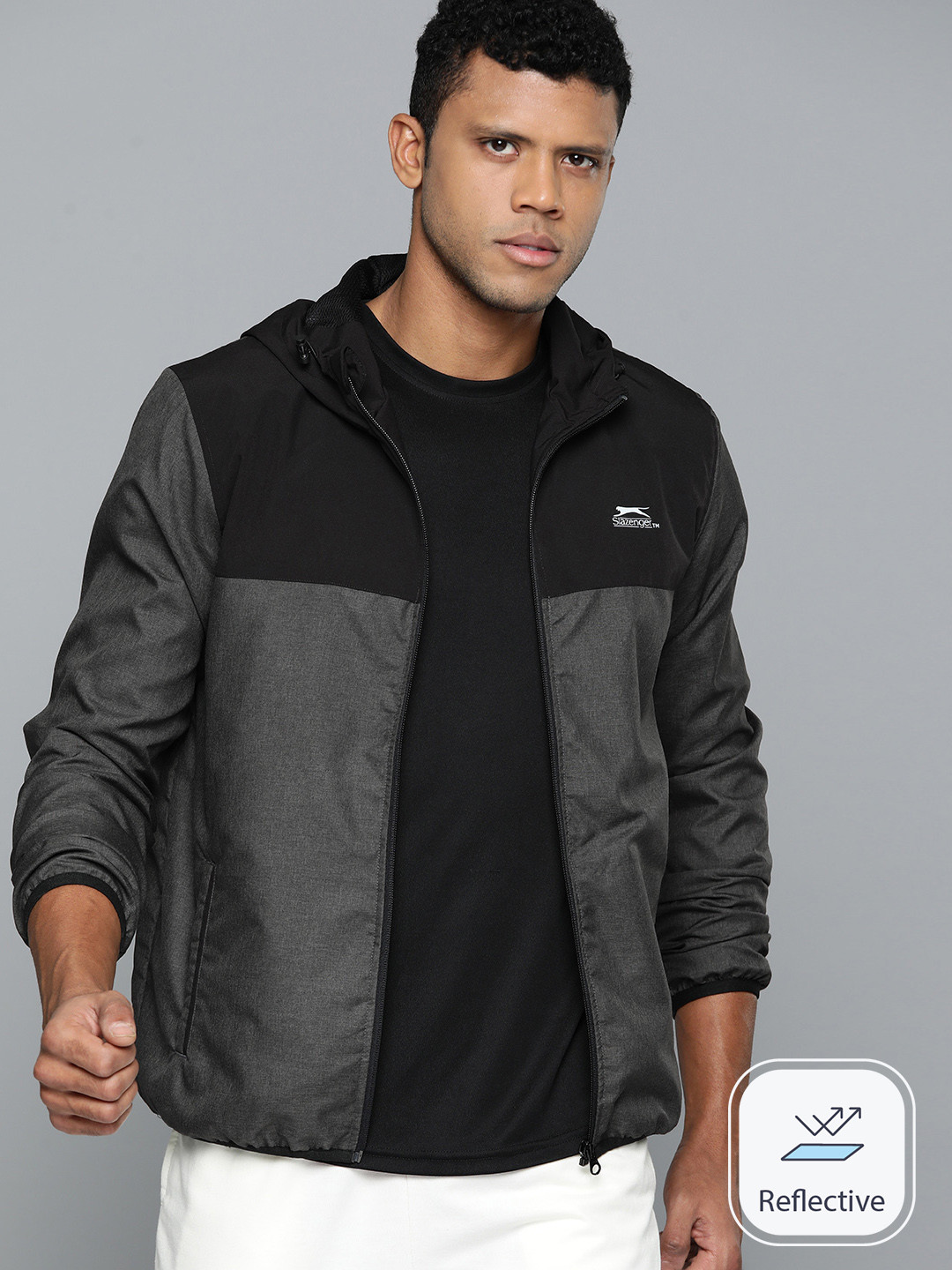 Buy Slazenger Colourblocked Ultra Dry Hooded Sporty Jacket - Jackets ...