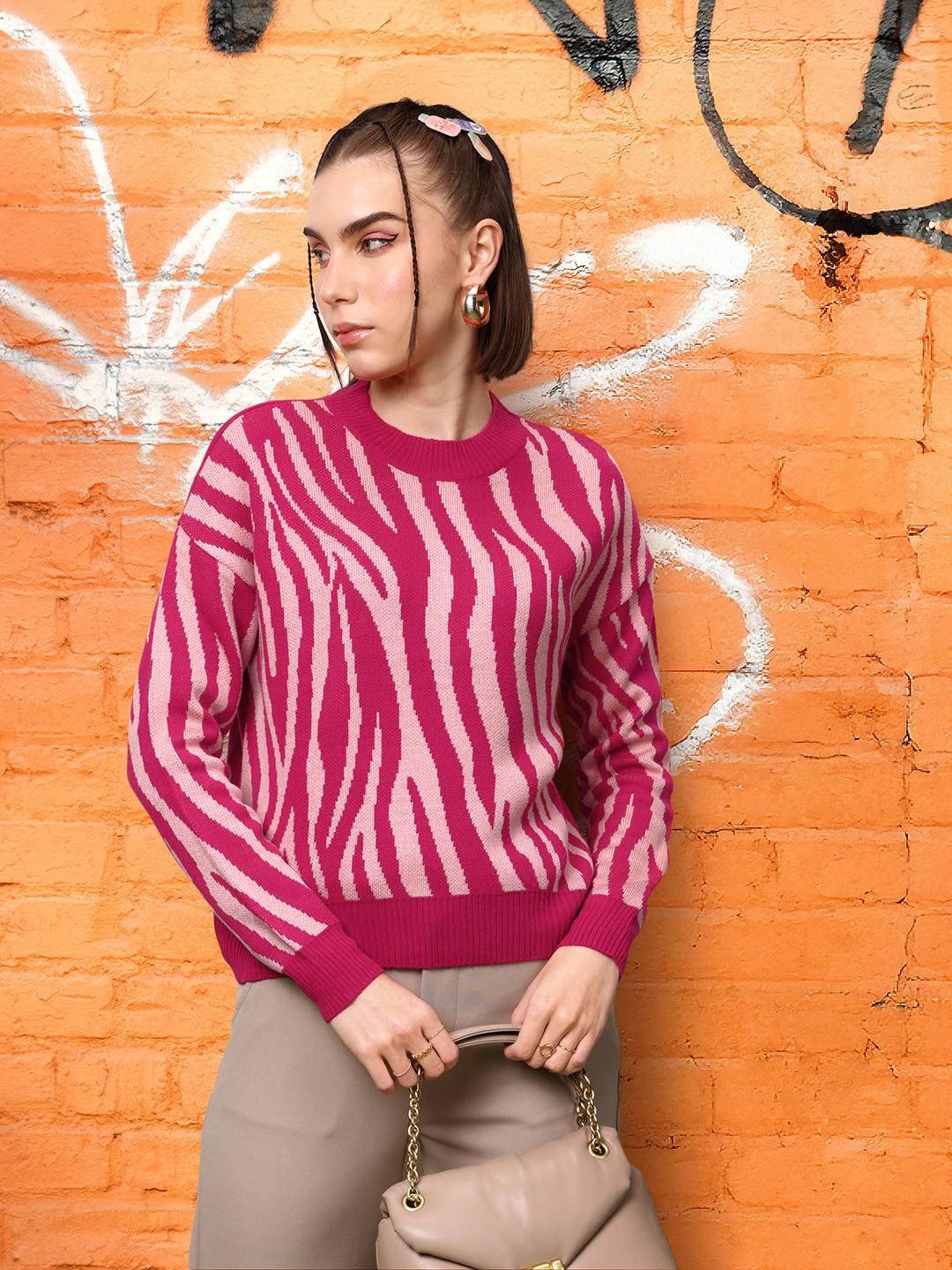 Buy DressBerry Animal Pattern Acrylic Pullover - Sweaters for Women ...