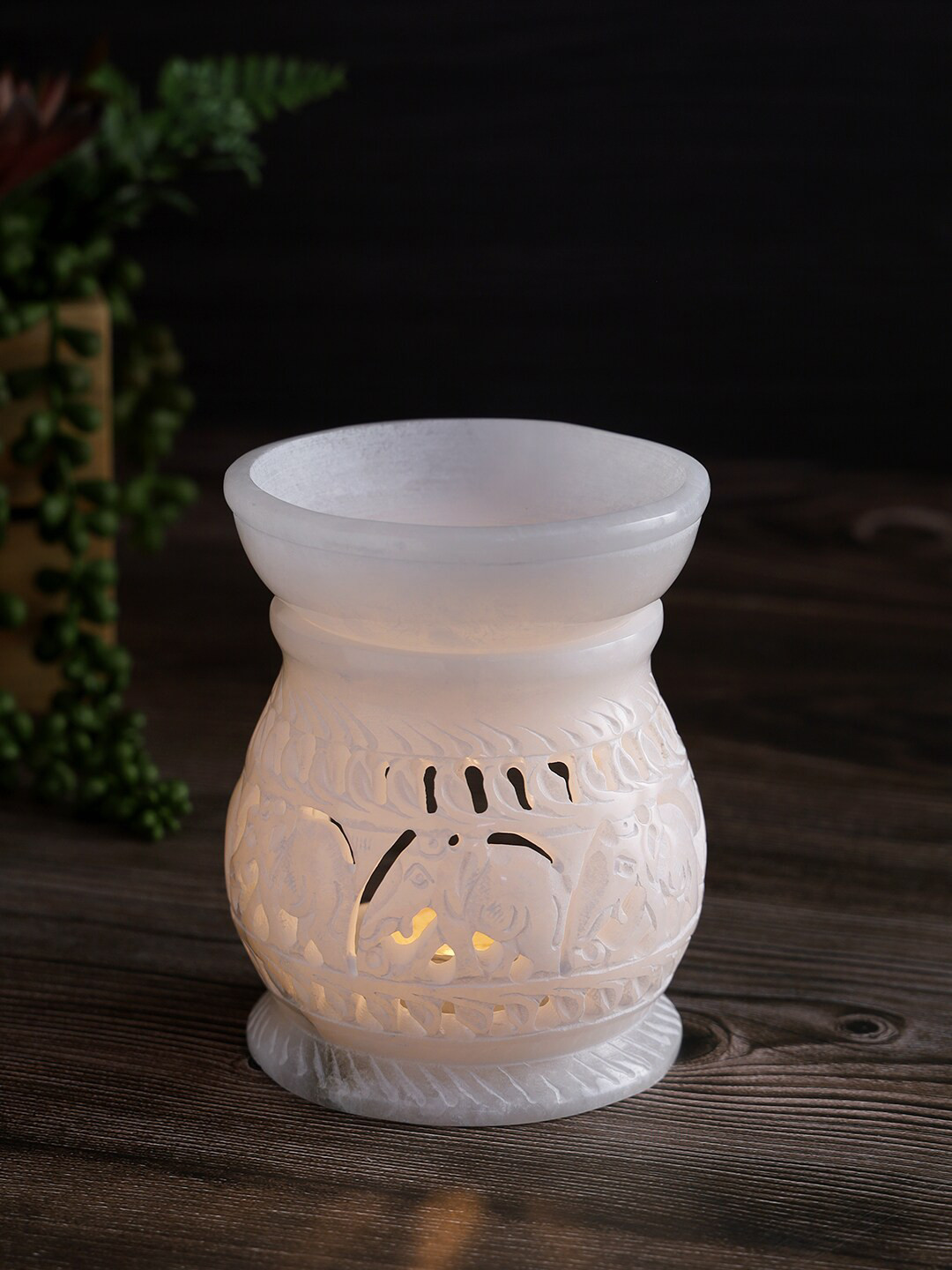 Buy Aapno Rajasthan White Marble Aroma Oil Diffuser - Aroma Oil ...