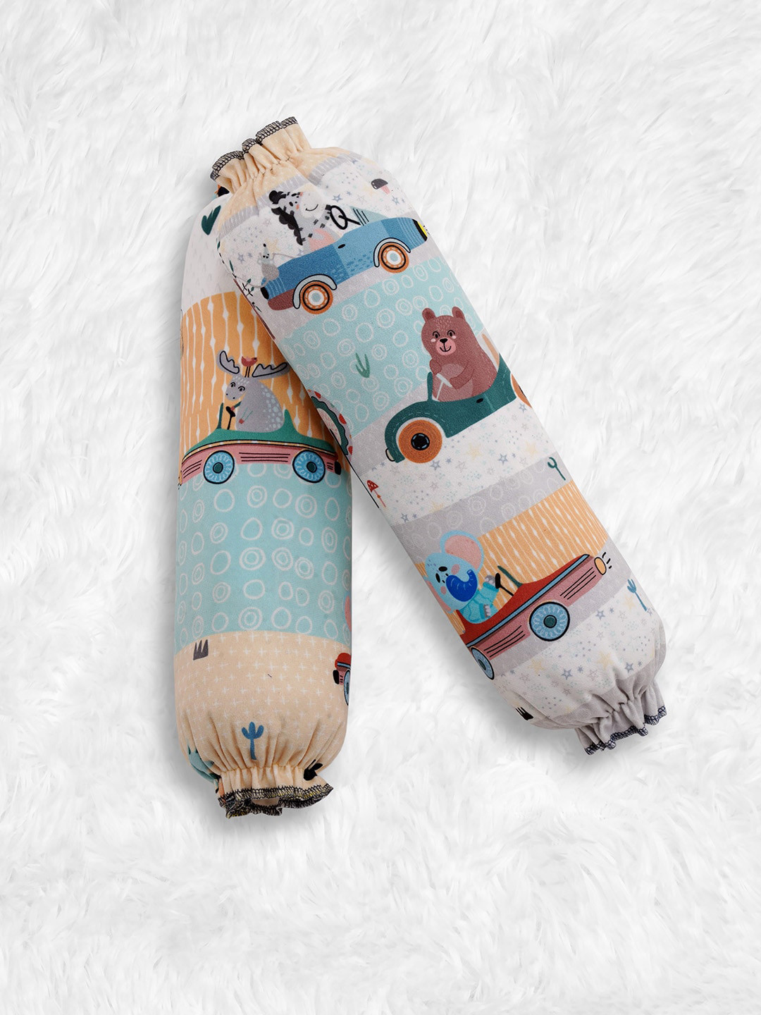 Buy Baby Moo Kids White & Grey 2 Pieces Printed Bolsters - Bolsters for ...