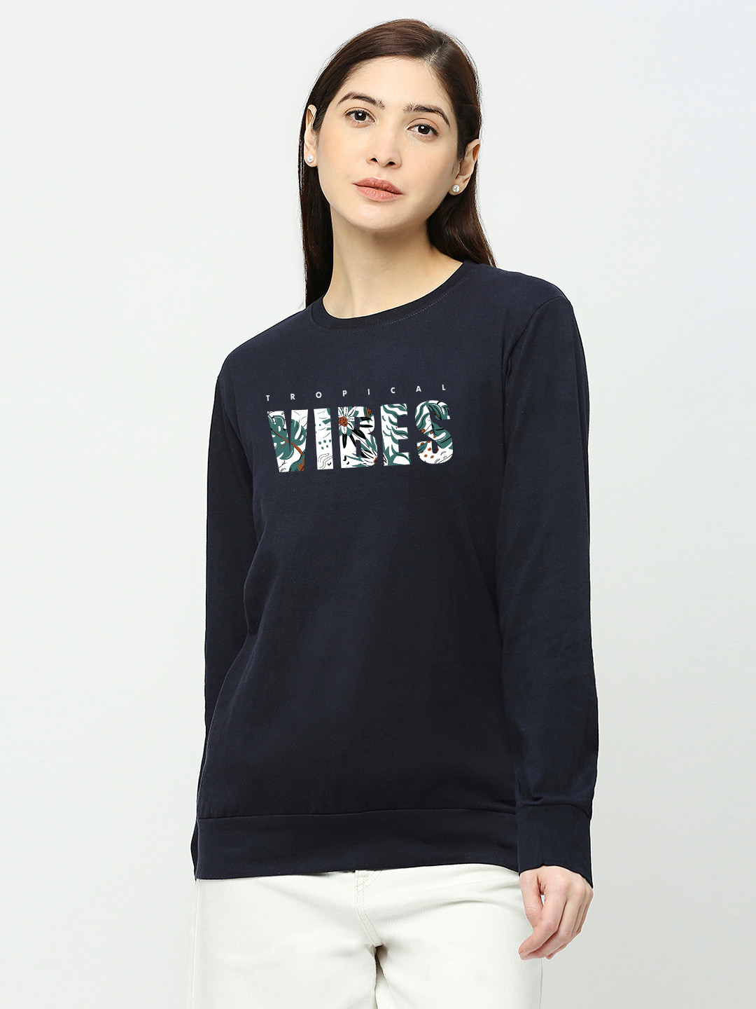 Buy STATUS MANTRA Typography Printed Long Sleeves Pure Cotton T Shirts ...