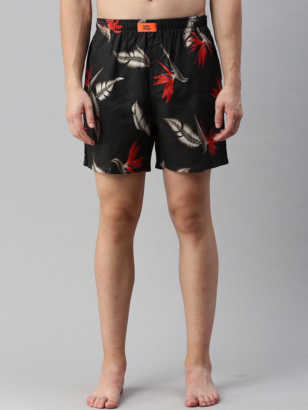Buy Bareblow Men Mid Rise Conversational Printed Cotton Boxers - Boxers ...