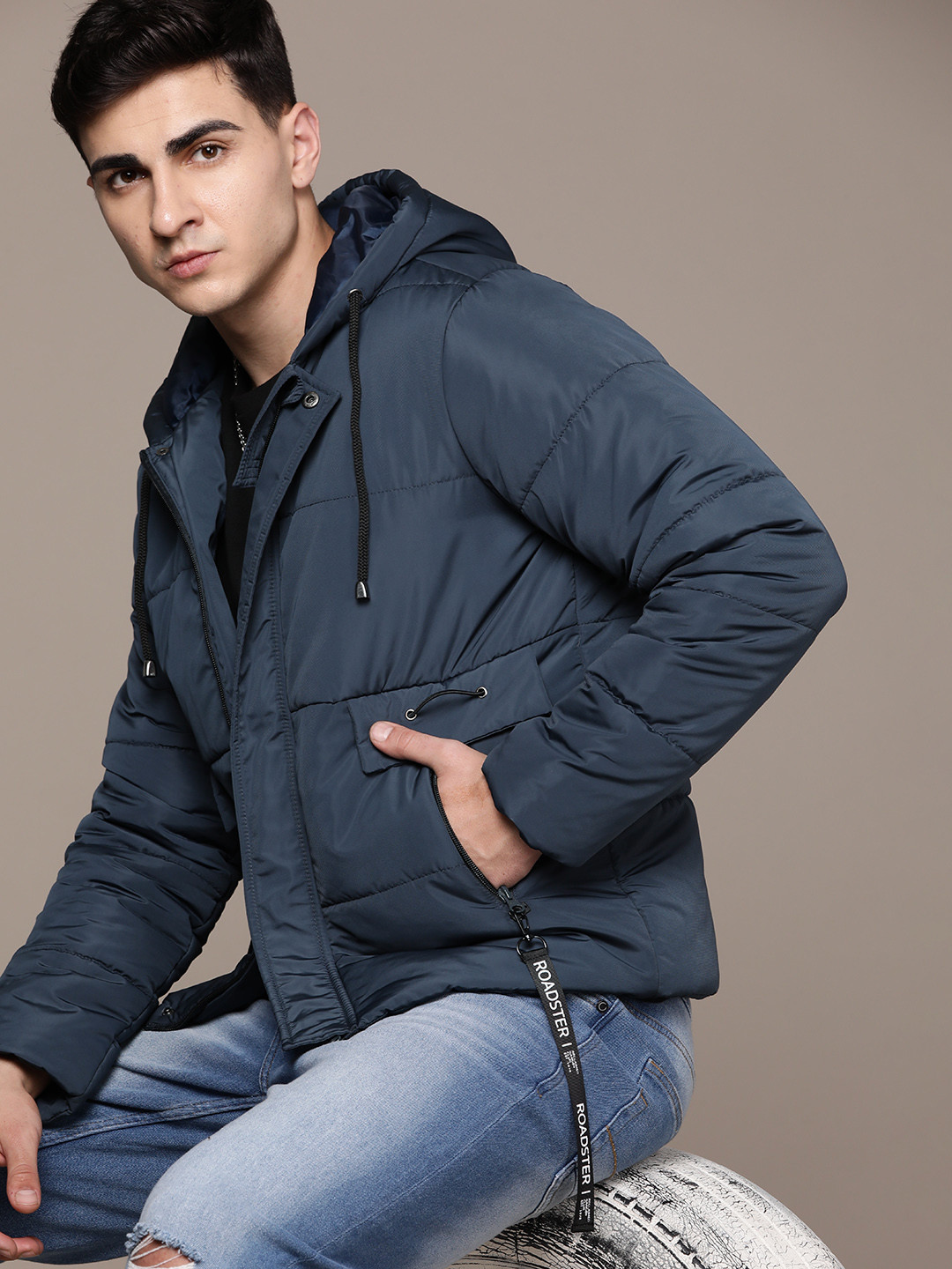 Buy The Roadster Lifestyle Co. Solid Padded Jacket - Jackets for Men 23070376 | Myntra