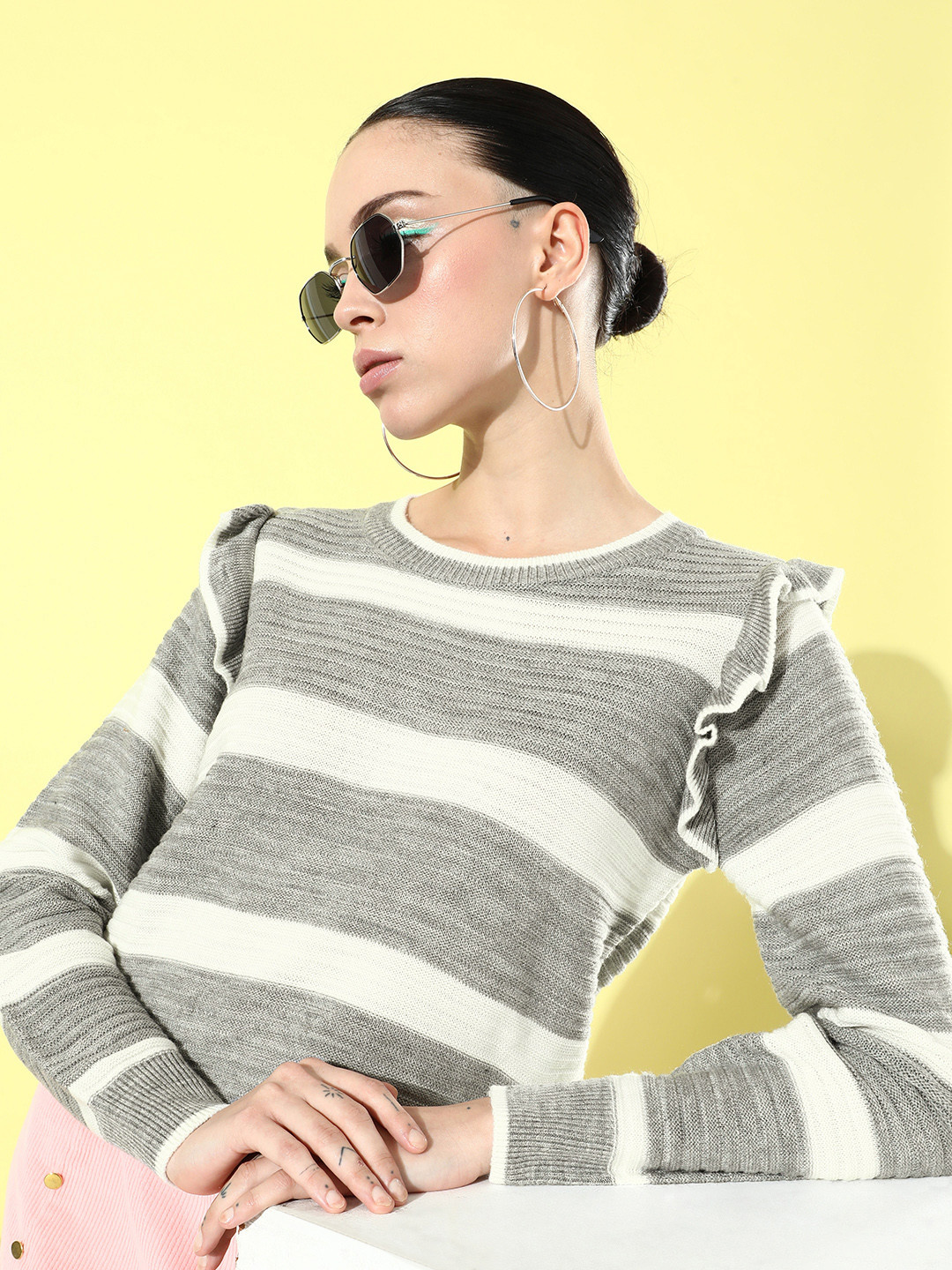 Buy The Roadster Life Co. Fascination Infatuation Romantic Ruffles Crop ...