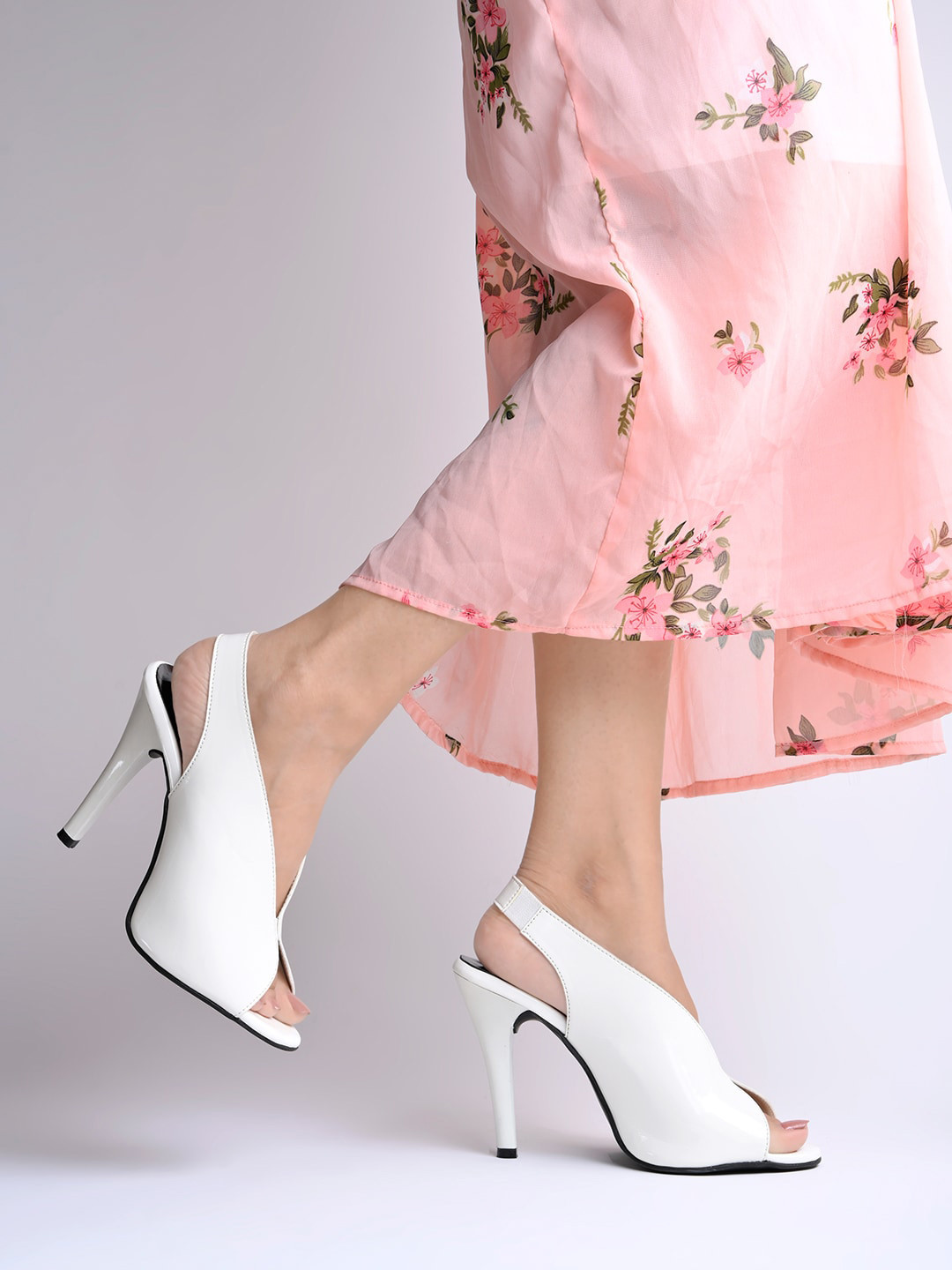 Buy Shoetopia Peep Toe Back Straps Slim Heels - Heels for Women ...