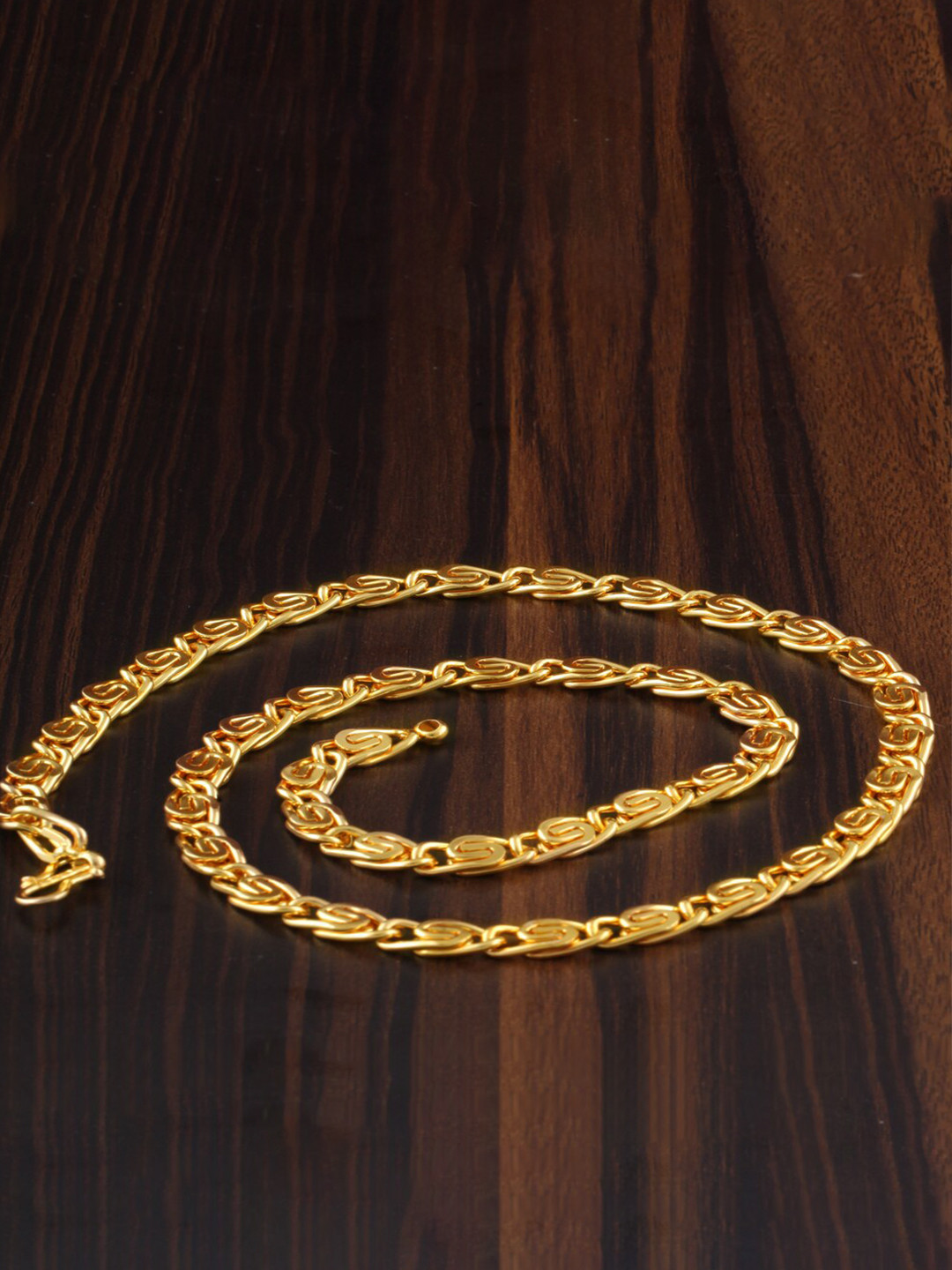 Buy MEENAZ Men Gold Plated Brass Chain - Necklace And Chains for Men ...