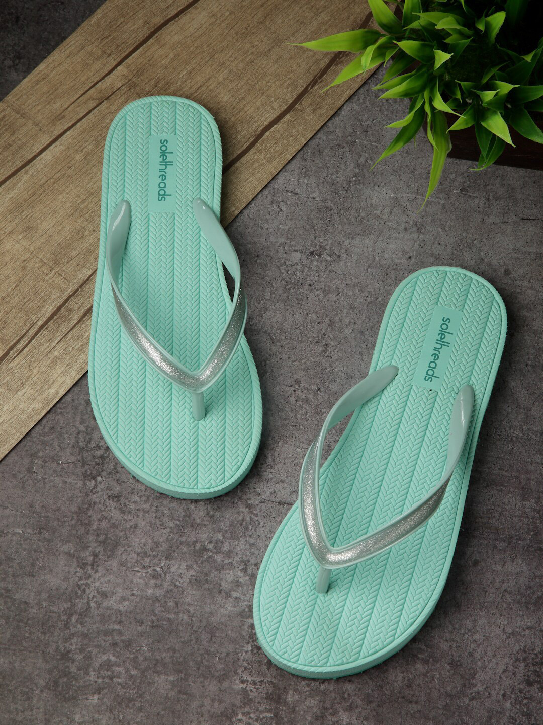 Buy SOLETHREADS REBEL Women LUSTRE Texture Skid Resistant Flip Flop ...