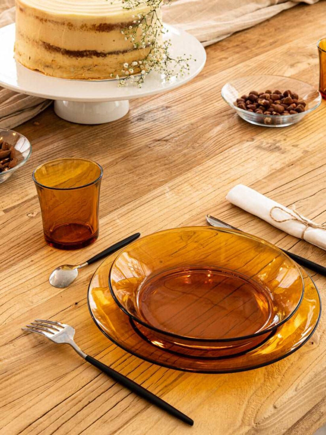 Buy DURALEX Lys Orange 6 Pieces Glass Soup Plates - Plates for Unisex ...