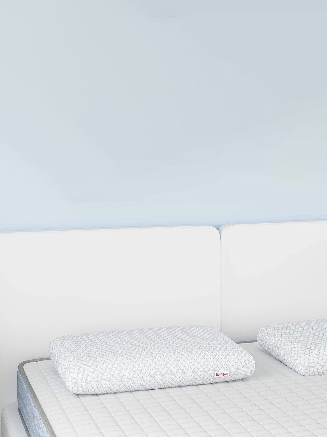 Buy Springwel White Self Designed Gel Memory Foam Pillow - Pillows for ...