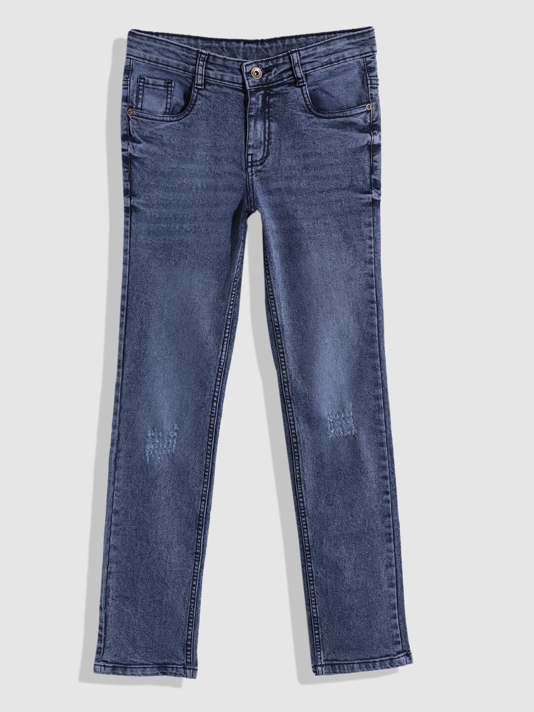 Buy YK Boys Slim Fit Mildly Distressed Light Fade Jeans - Jeans for ...