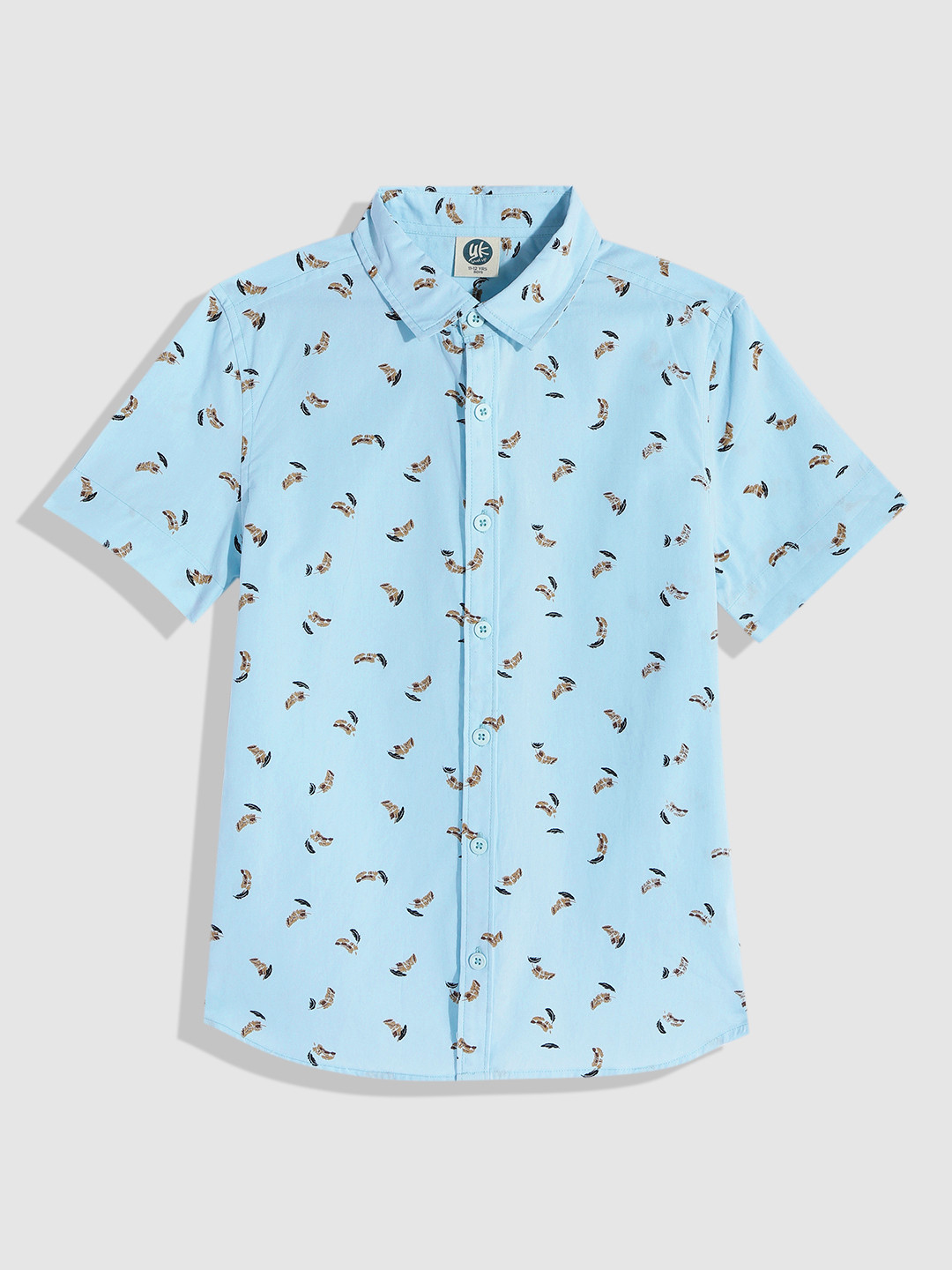 Buy YK Boys Opaque Printed Pure Cotton Casual Shirt - Shirts for Boys ...