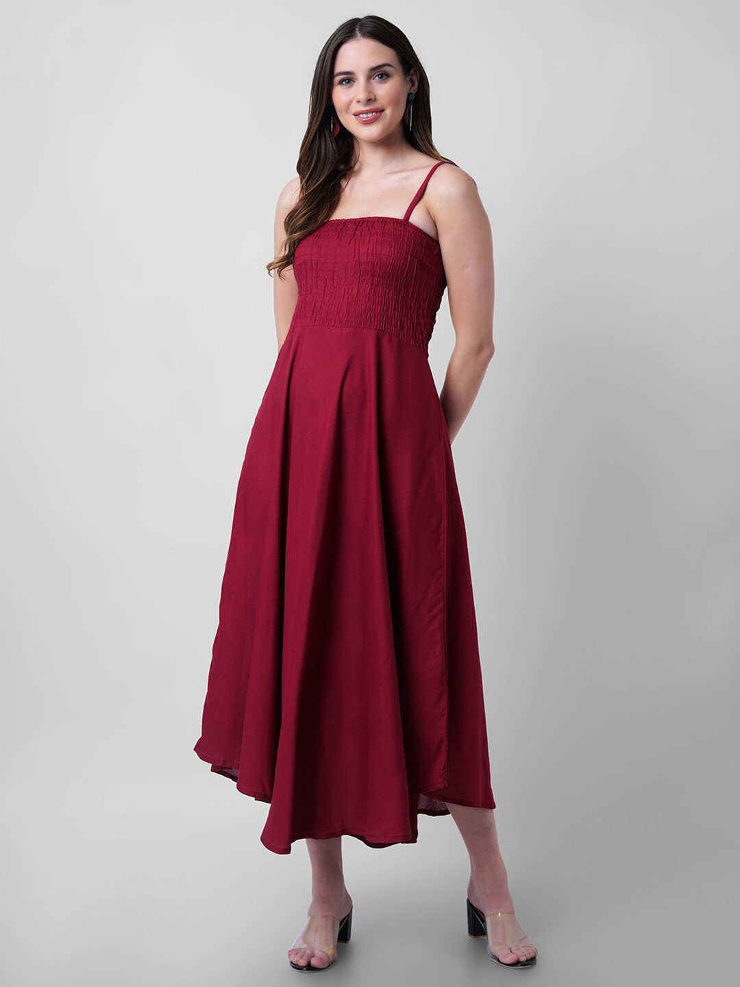 Buy KALINI Maroon Maxi Dress - Dresses for Women 23093538 | Myntra