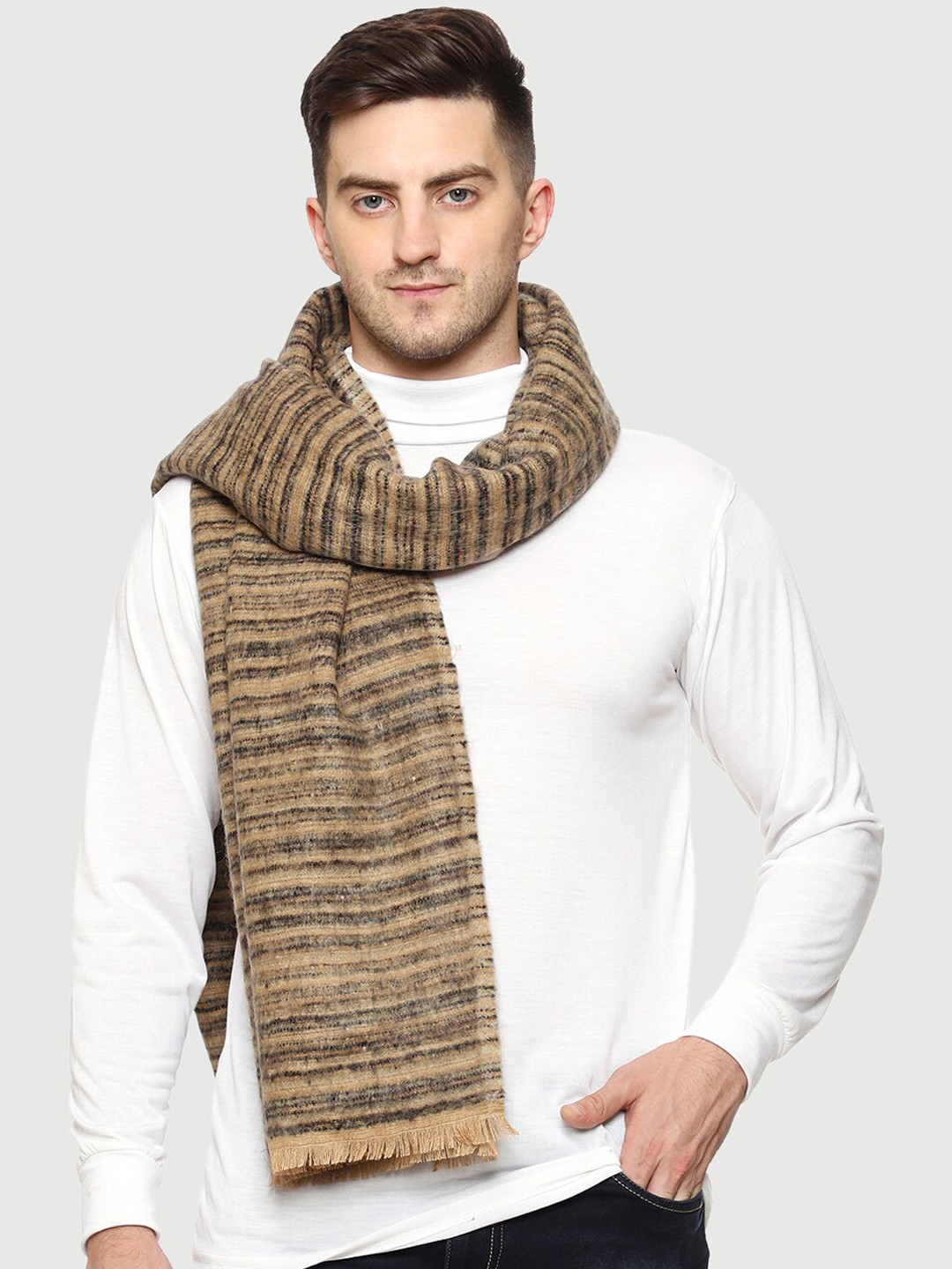 Buy SWI Stylish Woven Design Acrylic Muffler - Mufflers for Men ...