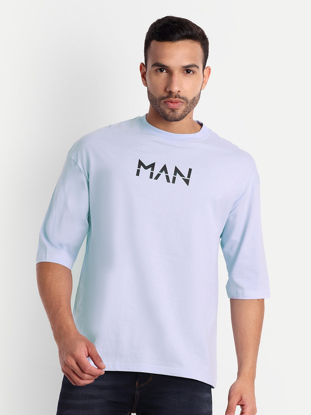 Buy Gavin Paris Typography Print Pure Cotton Oversized T Shirt ...