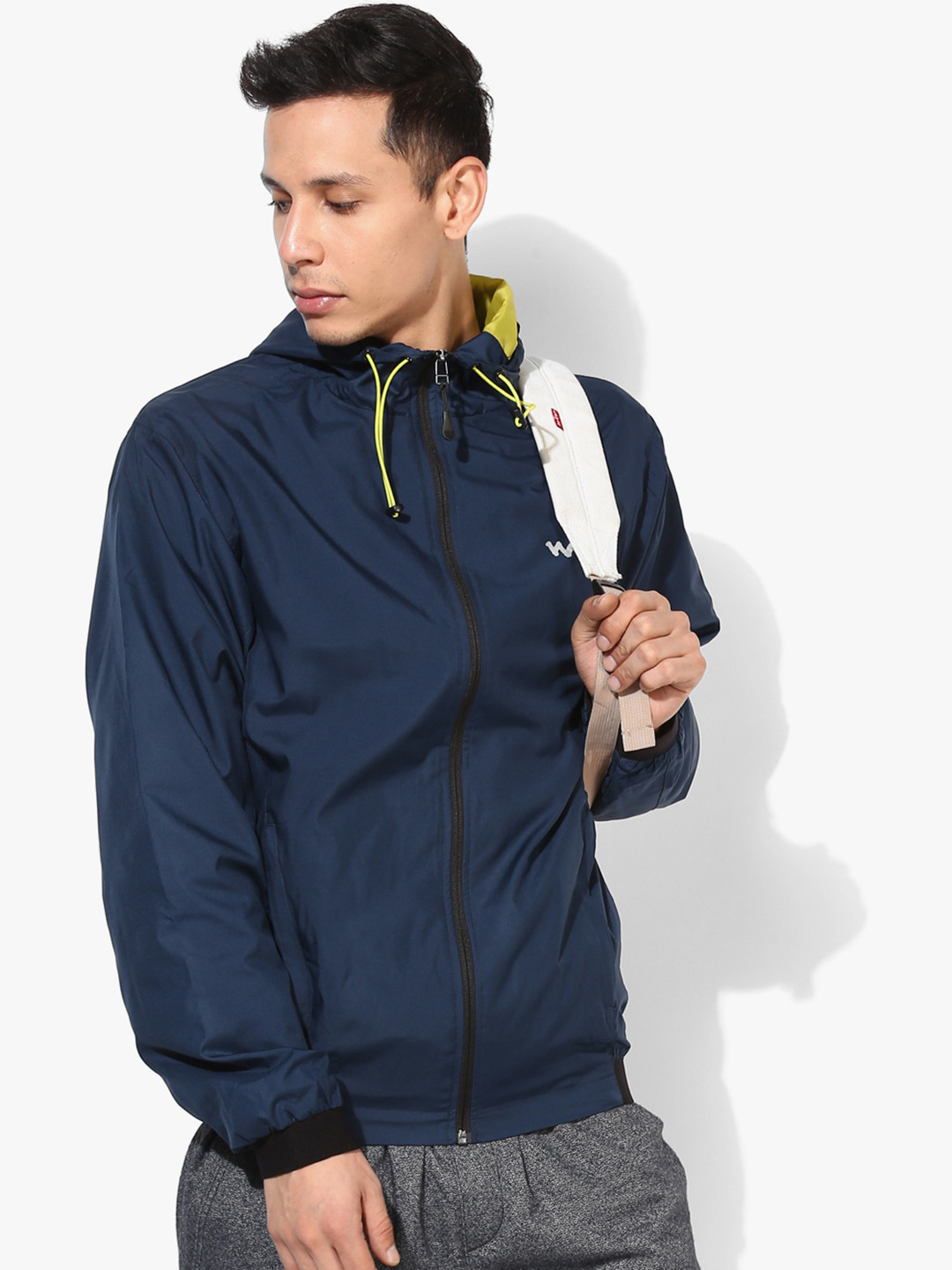 Buy Wildcraft Men Navy Blue Solid Sporty Wind Cheater Pro Jacket ...
