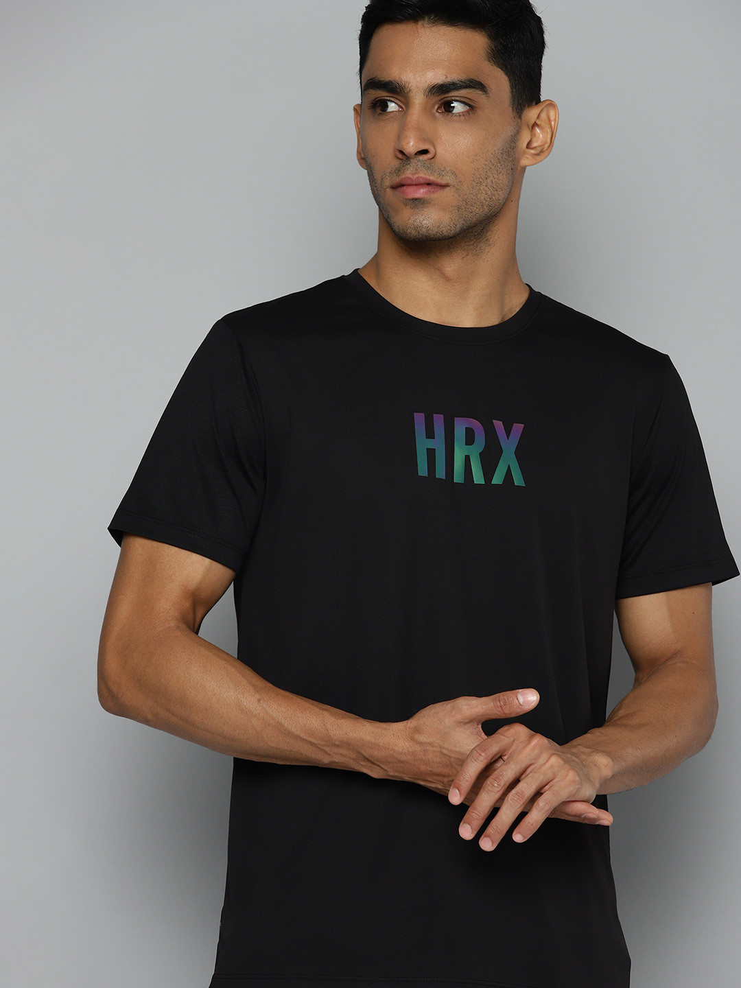 Buy HRX By Hrithik Roshan Men Brand Logo Printed Rapid Dry RUNNING ...