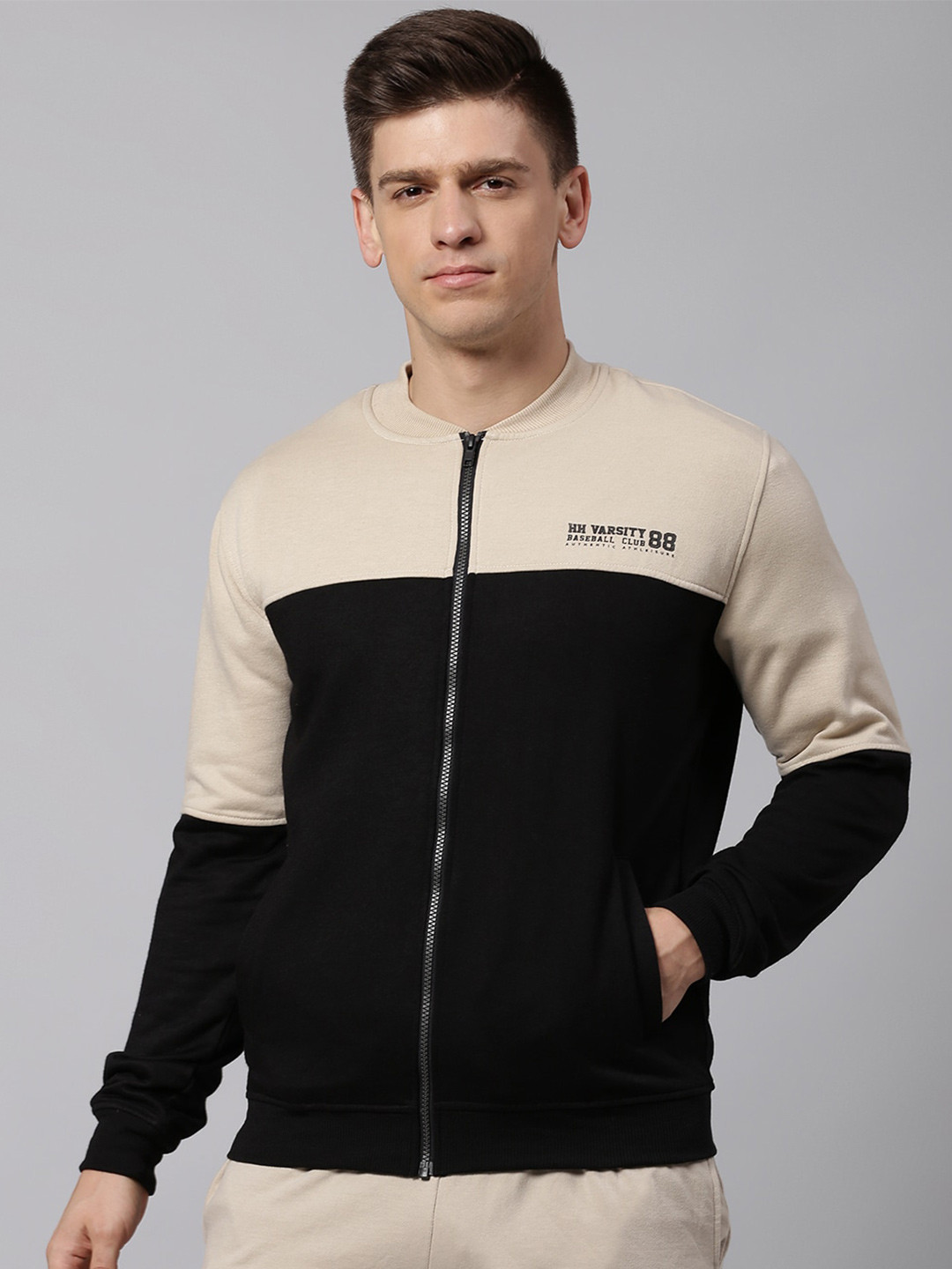 Buy Hubberholme Colourblocked Cotton Sweatshirt - Sweatshirts for Men ...