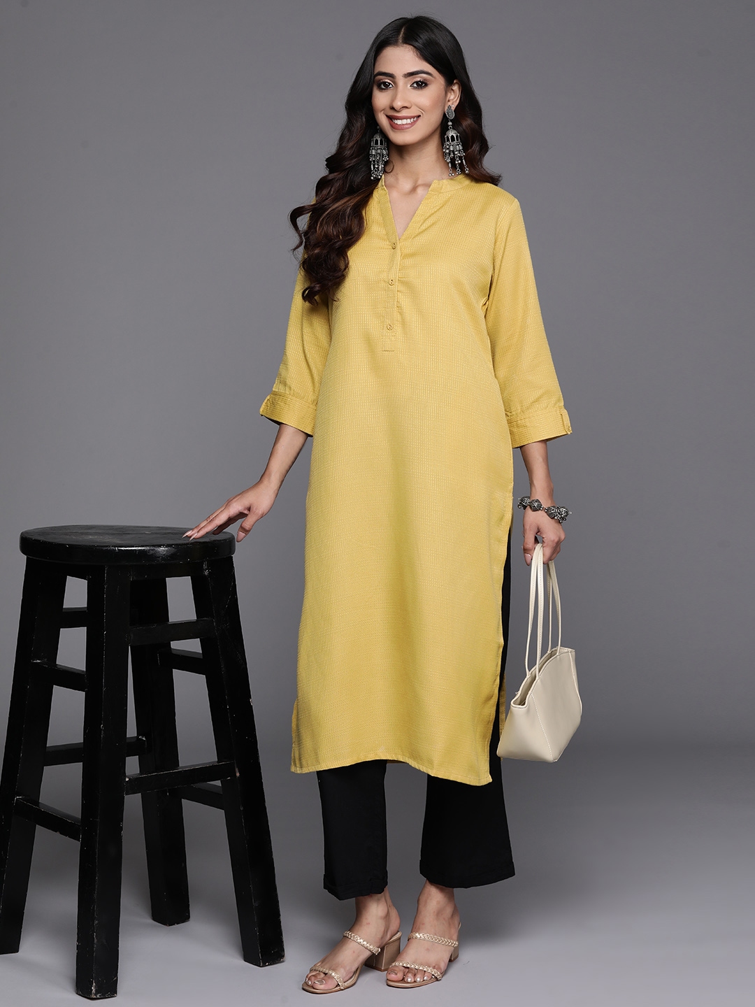 Buy Libas Mandarin Collar Kurta Kurtas For Women 23115798 Myntra