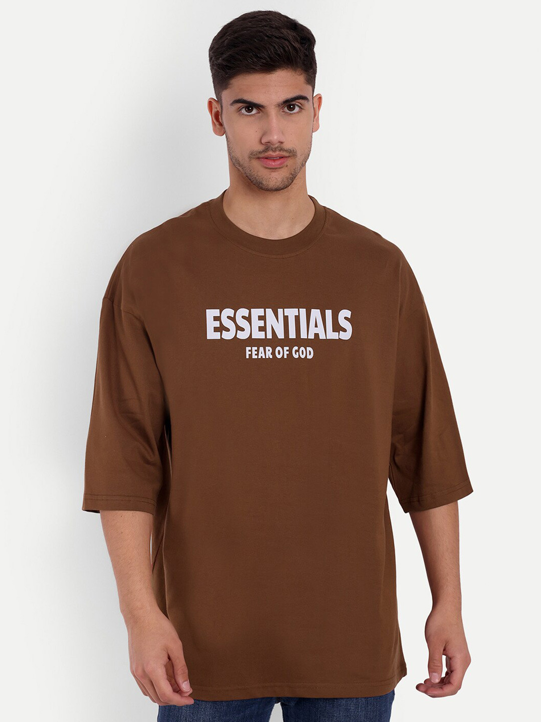 Buy Gavin Paris Typography Printed Drop Shoulder Sleeves Cotton ...