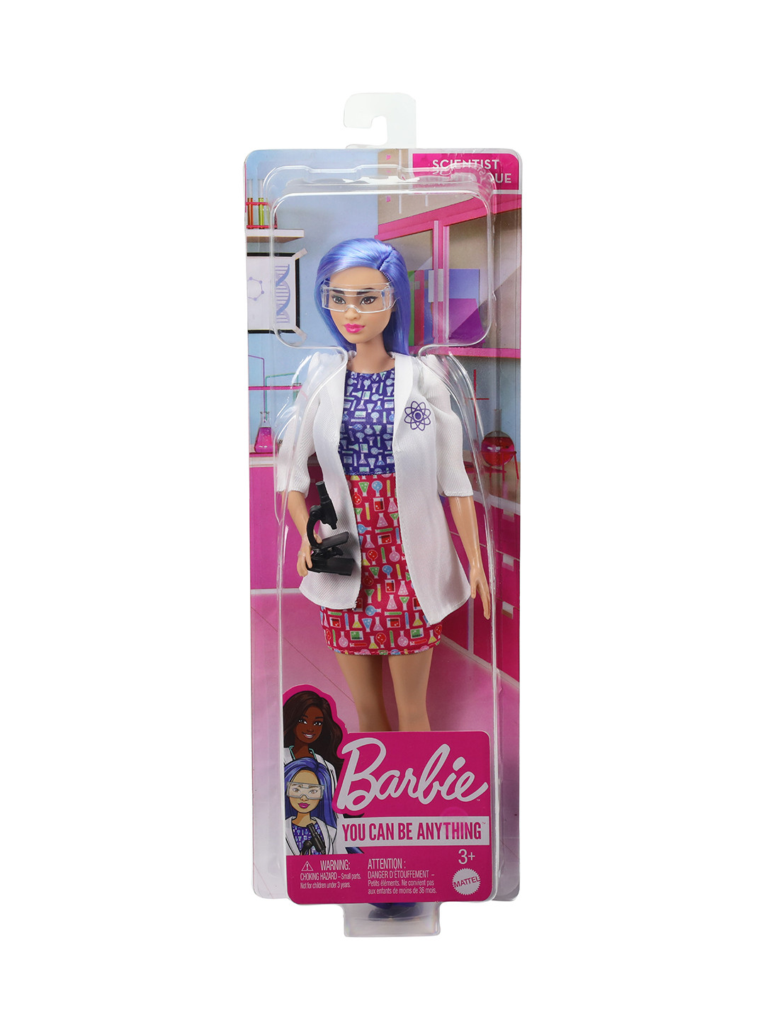 Buy Barbie Blue Hair Scientist Doll With Lab Coat & Flats - Soft Toys ...