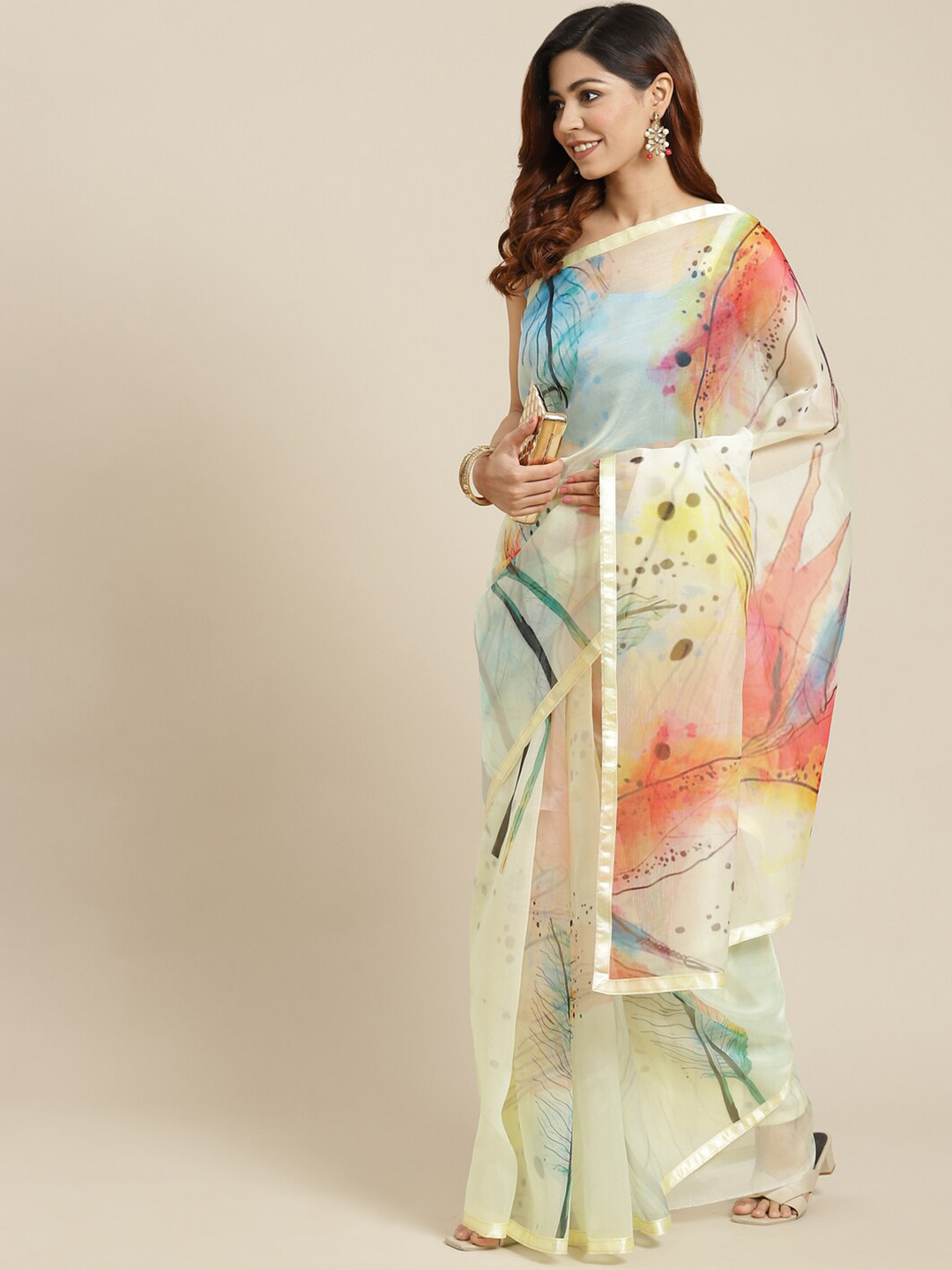 Buy Somras Floral Printed Saree - Sarees for Women 23135680 | Myntra