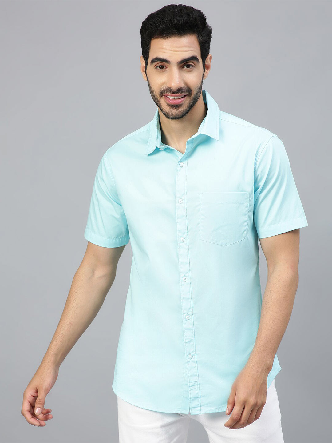 Buy FTX Standard Spread Collar Pure Cotton Shirt - Shirts for Men ...