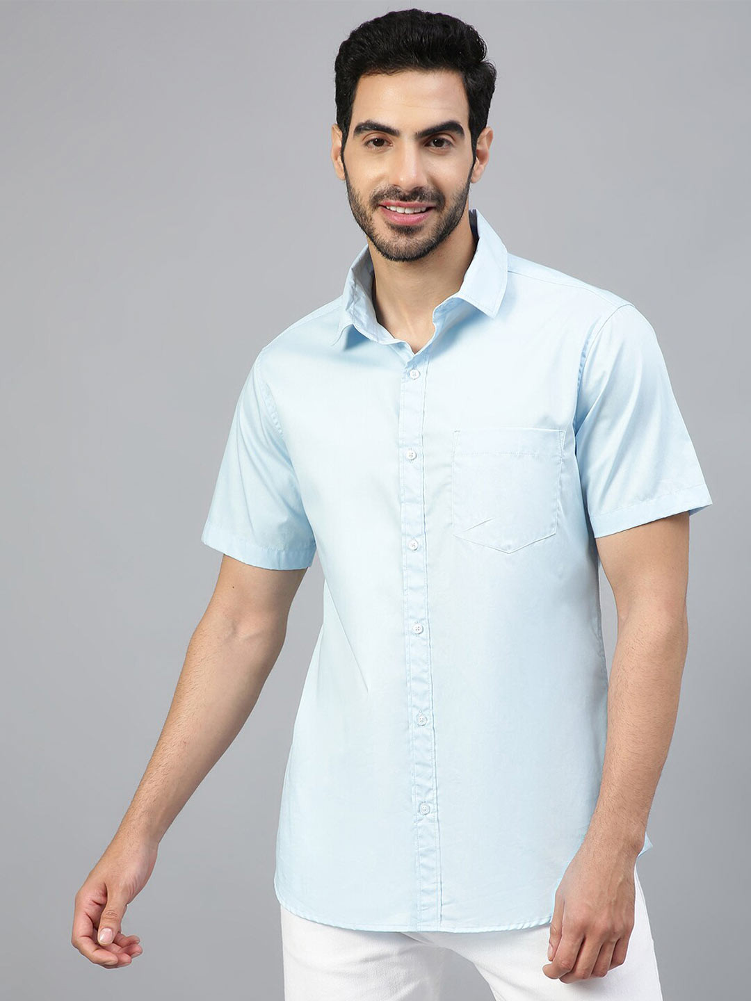 Buy FTX Standard Spread Collar Pure Cotton Shirt - Shirts for Men ...