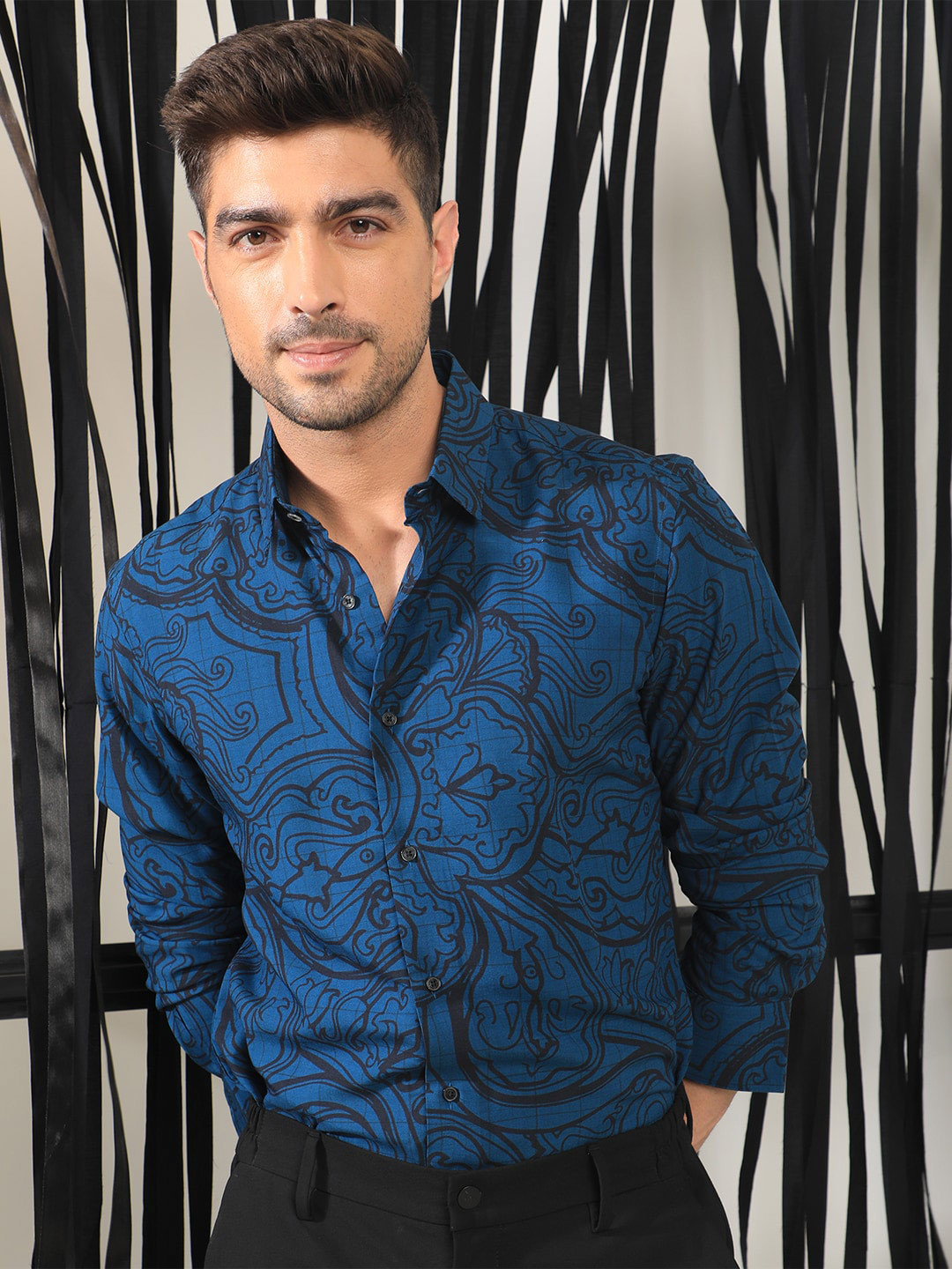 Buy RARE RABBIT Slim Fit Opaque Printed Cotton Casual Shirt - Shirts ...