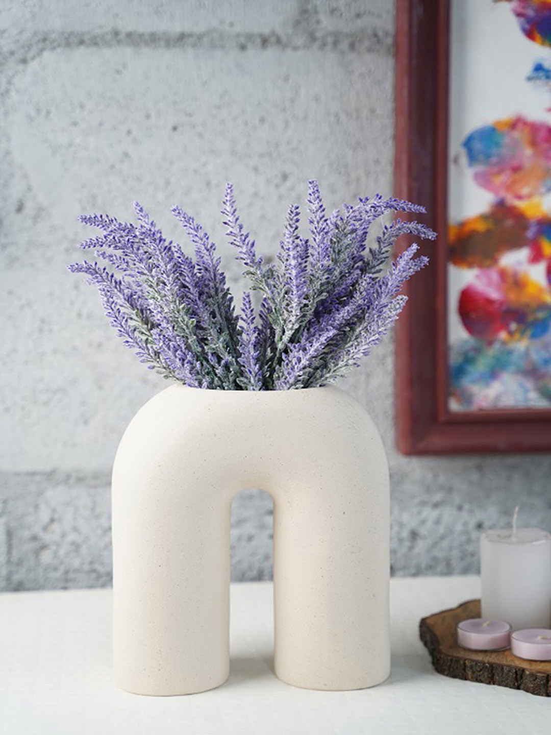 Buy Folkstorys White Sculptural Ceramic Vase - Vases for Unisex ...